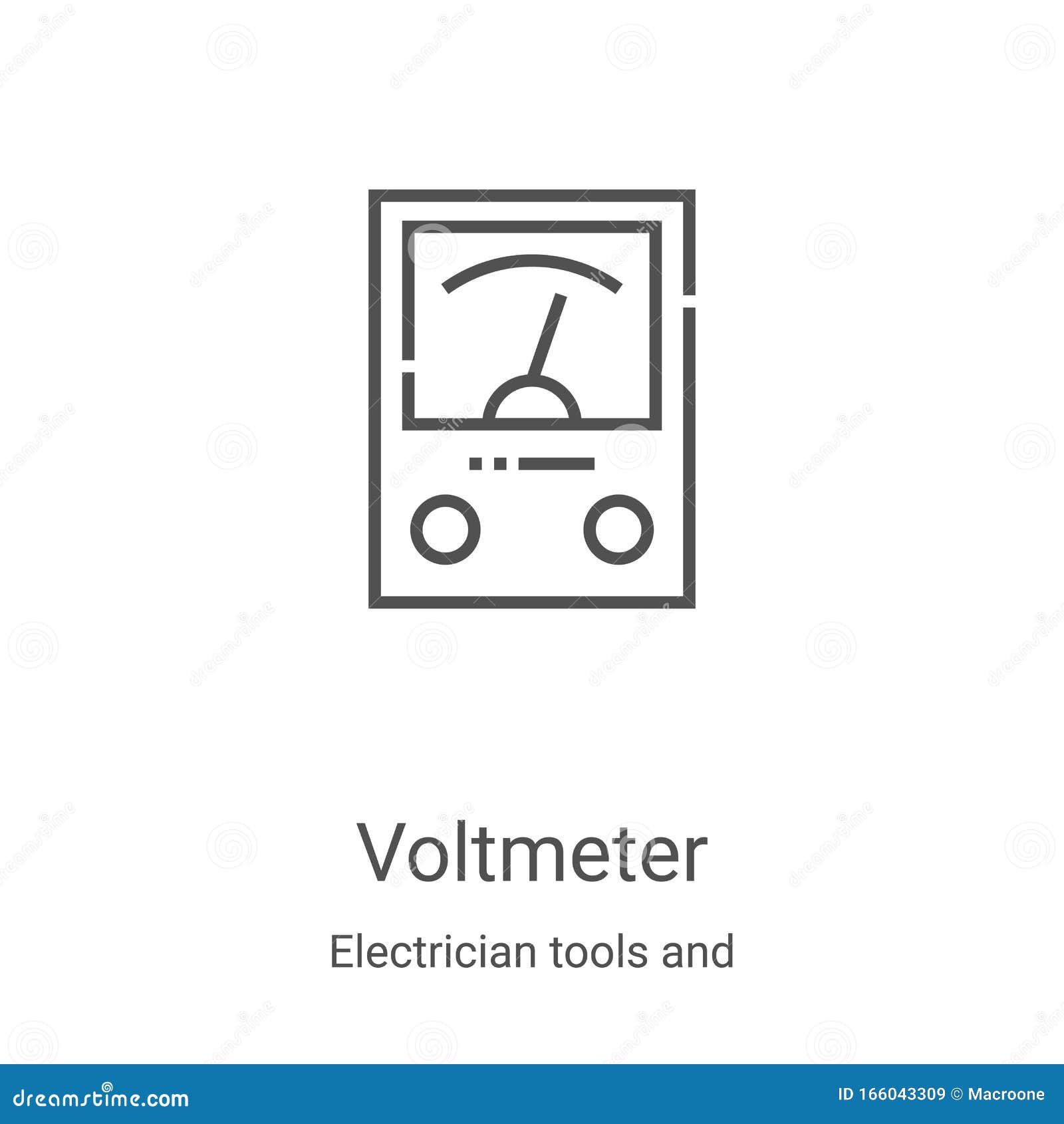 Voltmeter Icon Vector from Electrician Tools and Elements Collection ...