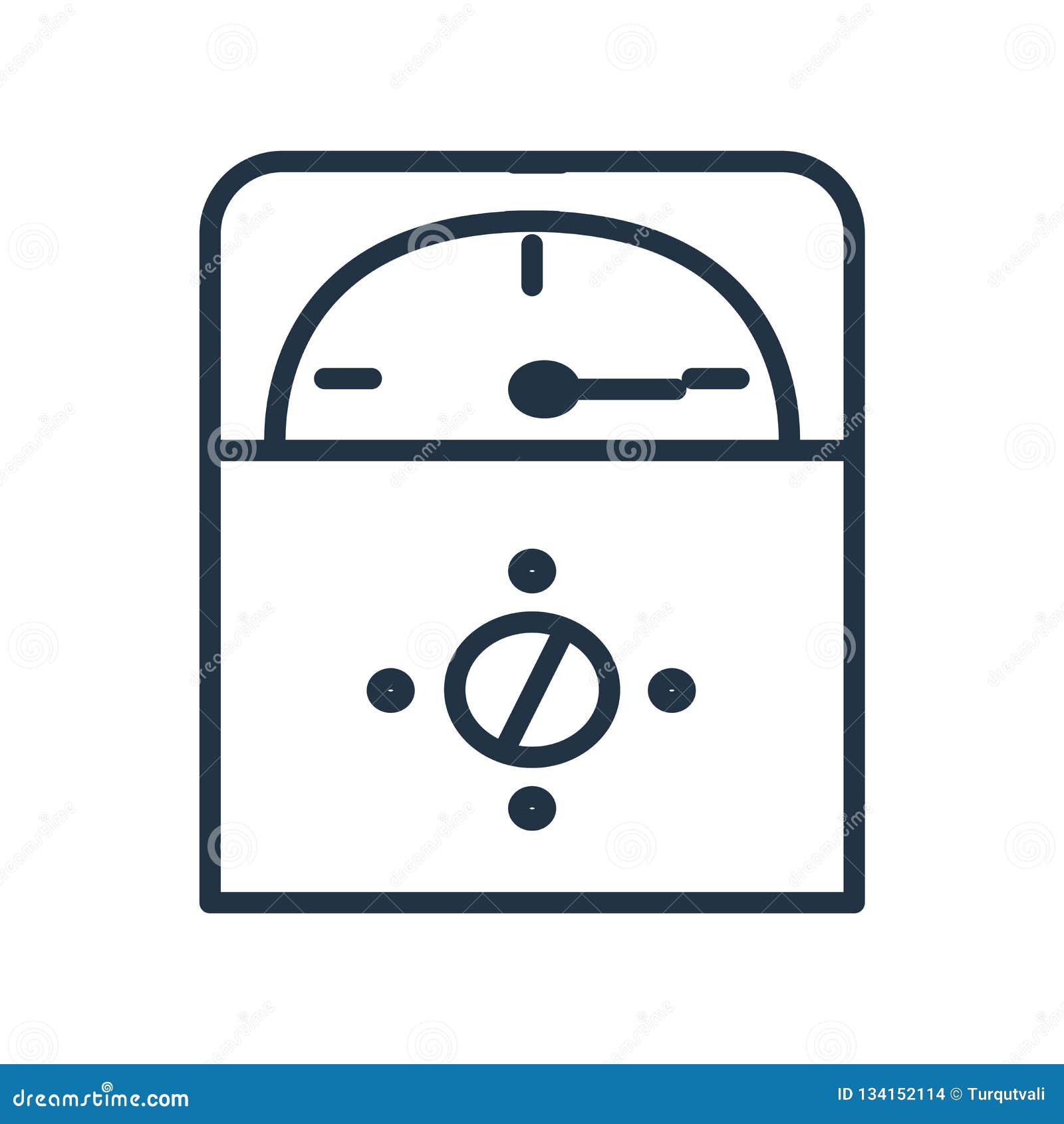 Voltmeter Icon Vector Isolated on White Background, Voltmeter Sign ...