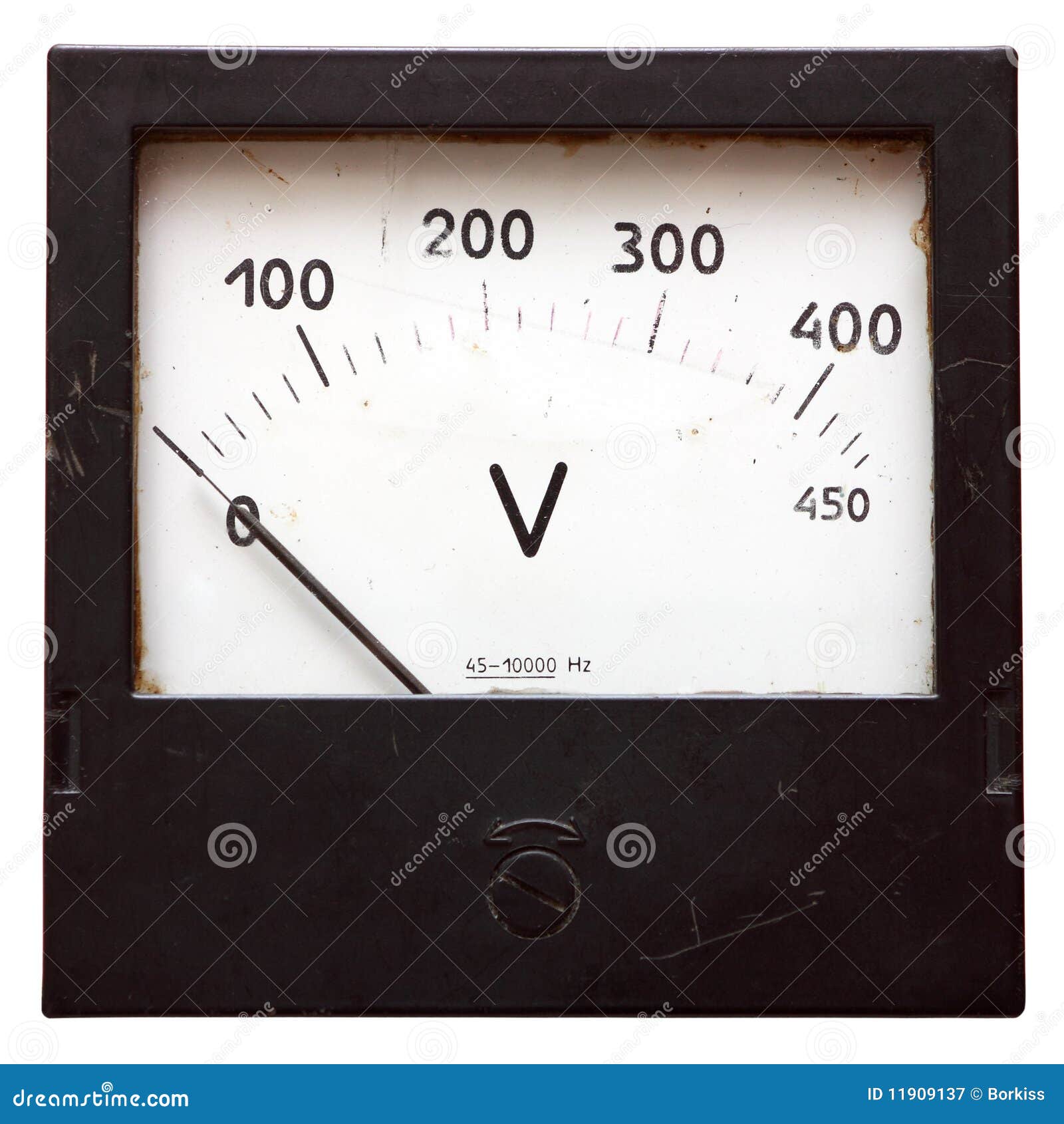 Voltmeter Isolated on White Stock Image - Image of electricity, dirty ...