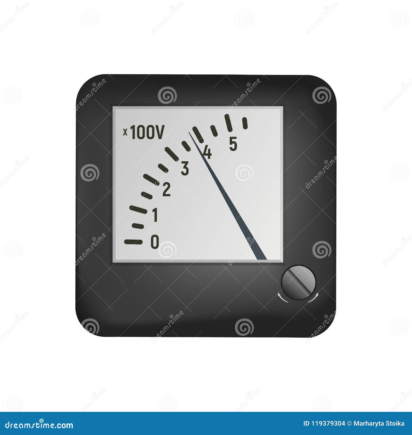 A Voltmeter Measures the Electrical Voltage. Stock Vector ...