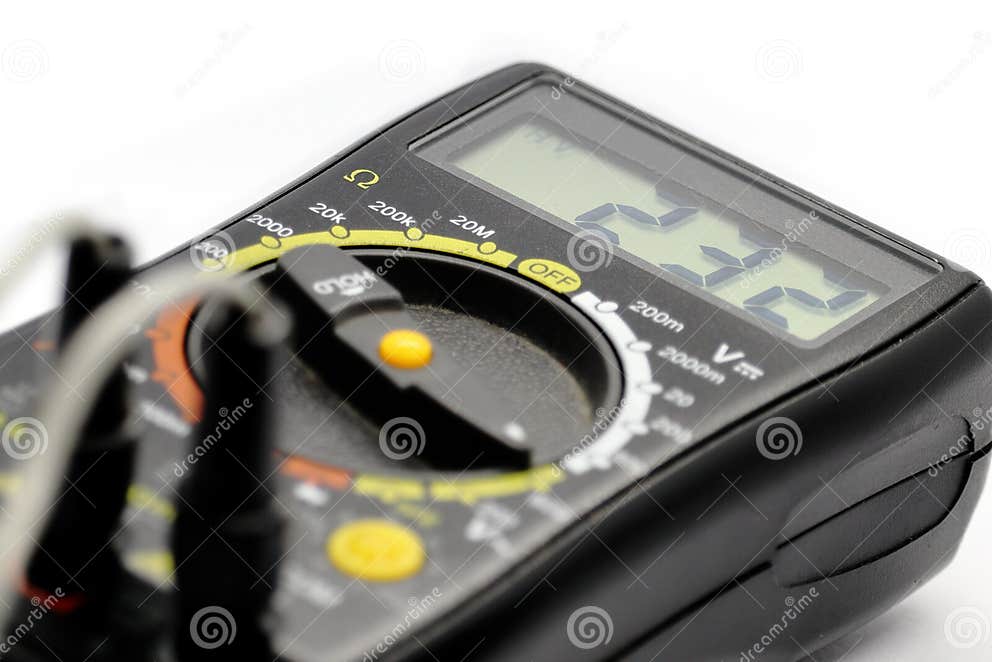 The Voltmeter Measures and Shows a Voltage of 232V on the Display ...