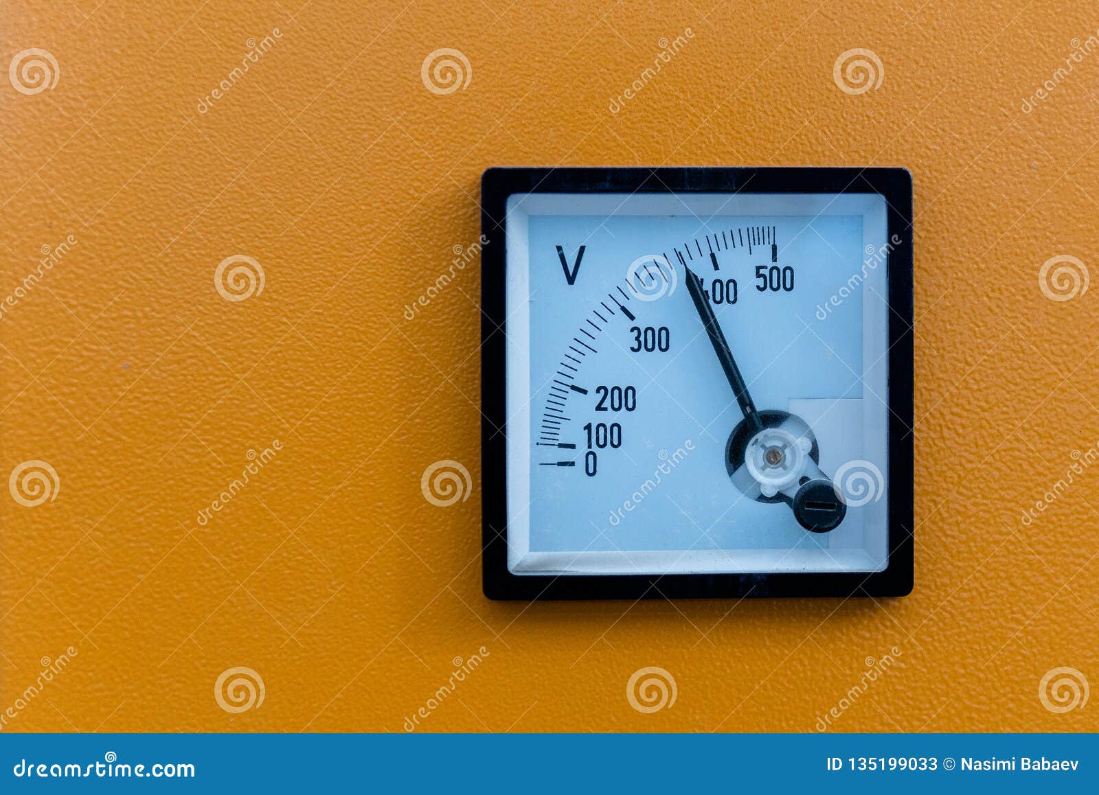 Voltmeter Mounted on Yellow Stock Image - Image of precision, ammeter ...