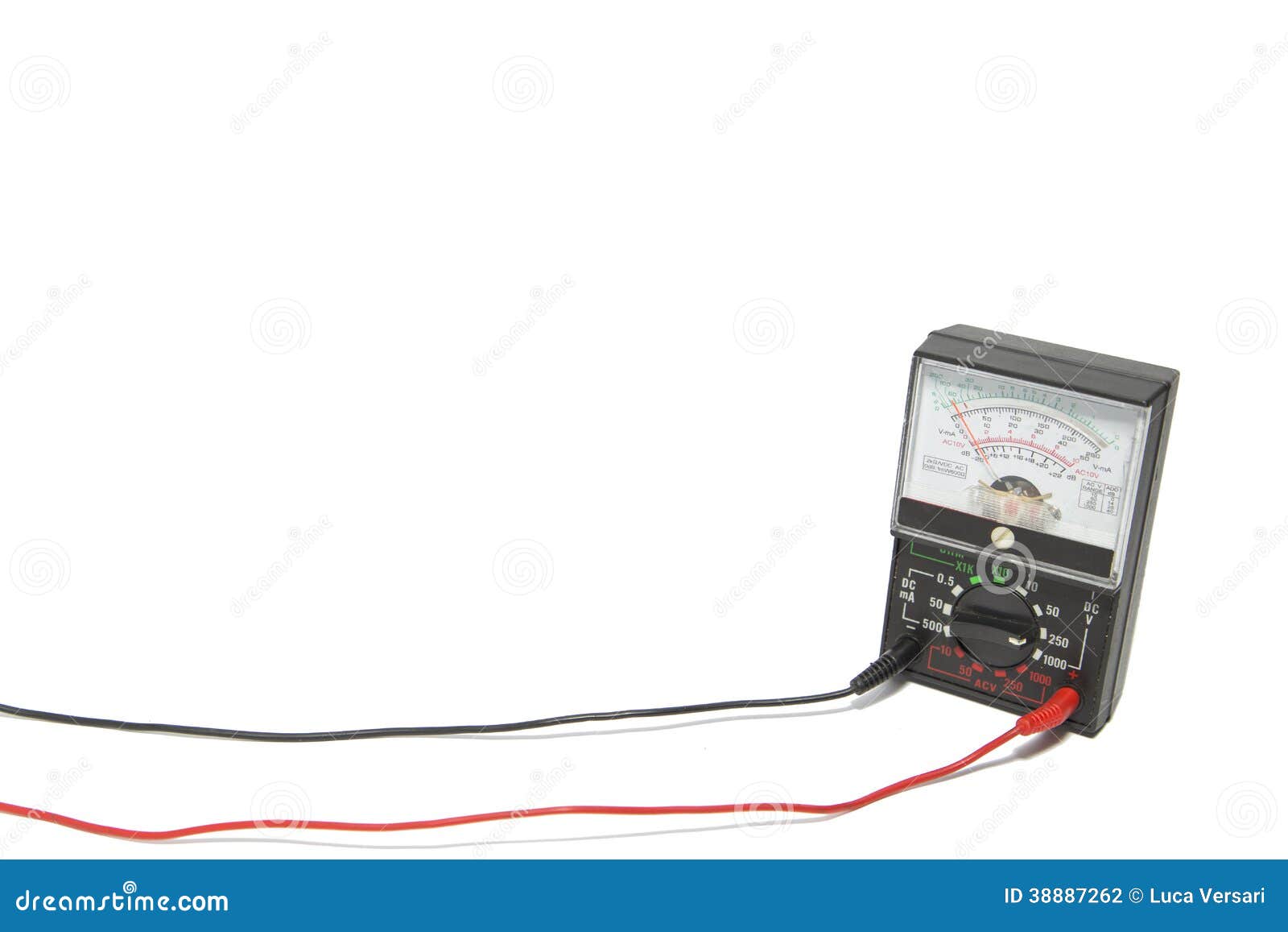 Old Style Voltmeter Gauge. Voltage Meter Of Test Room. Stock ...