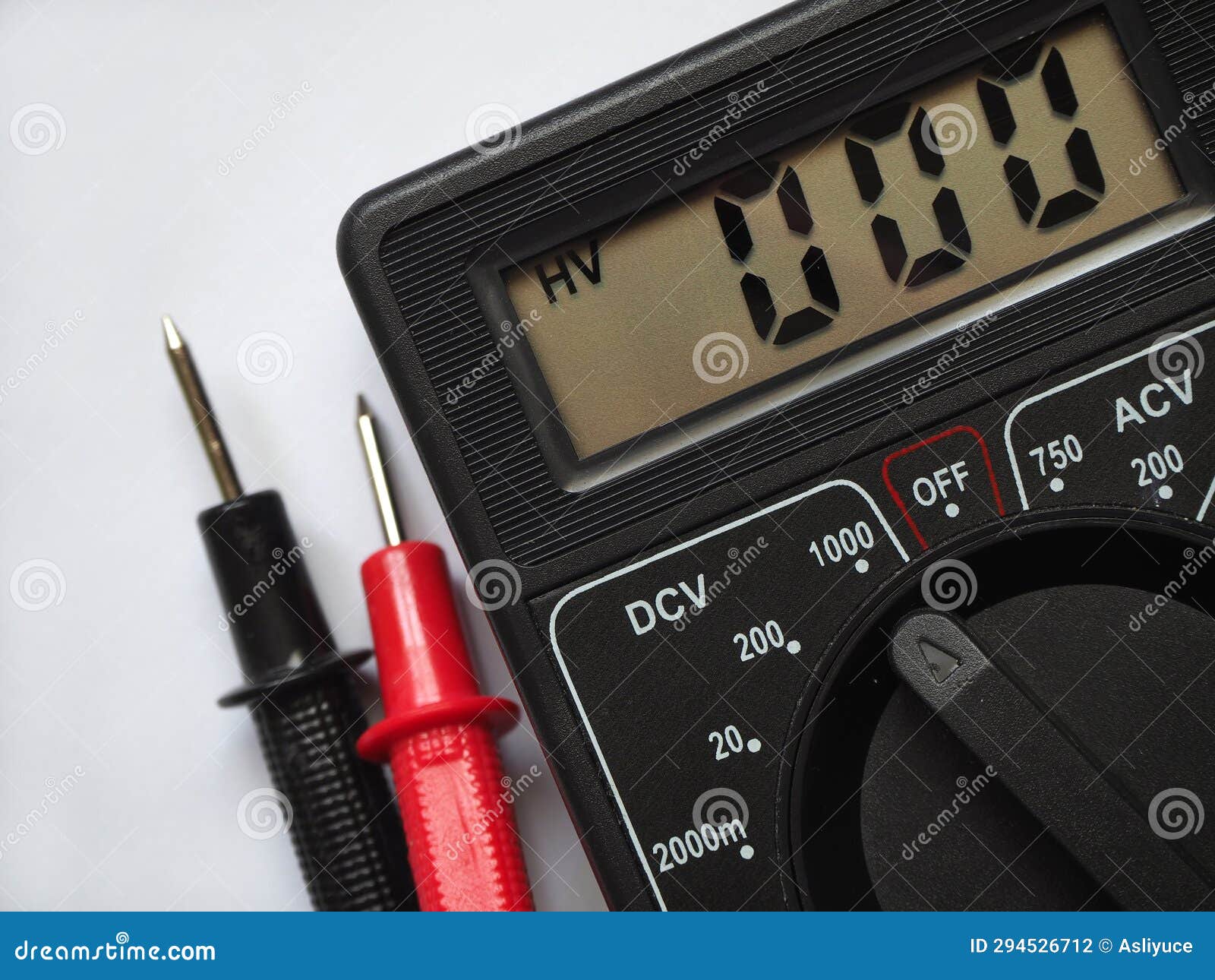 Voltmeter Section of the Digital Multimeter Stock Photo - Image of ...