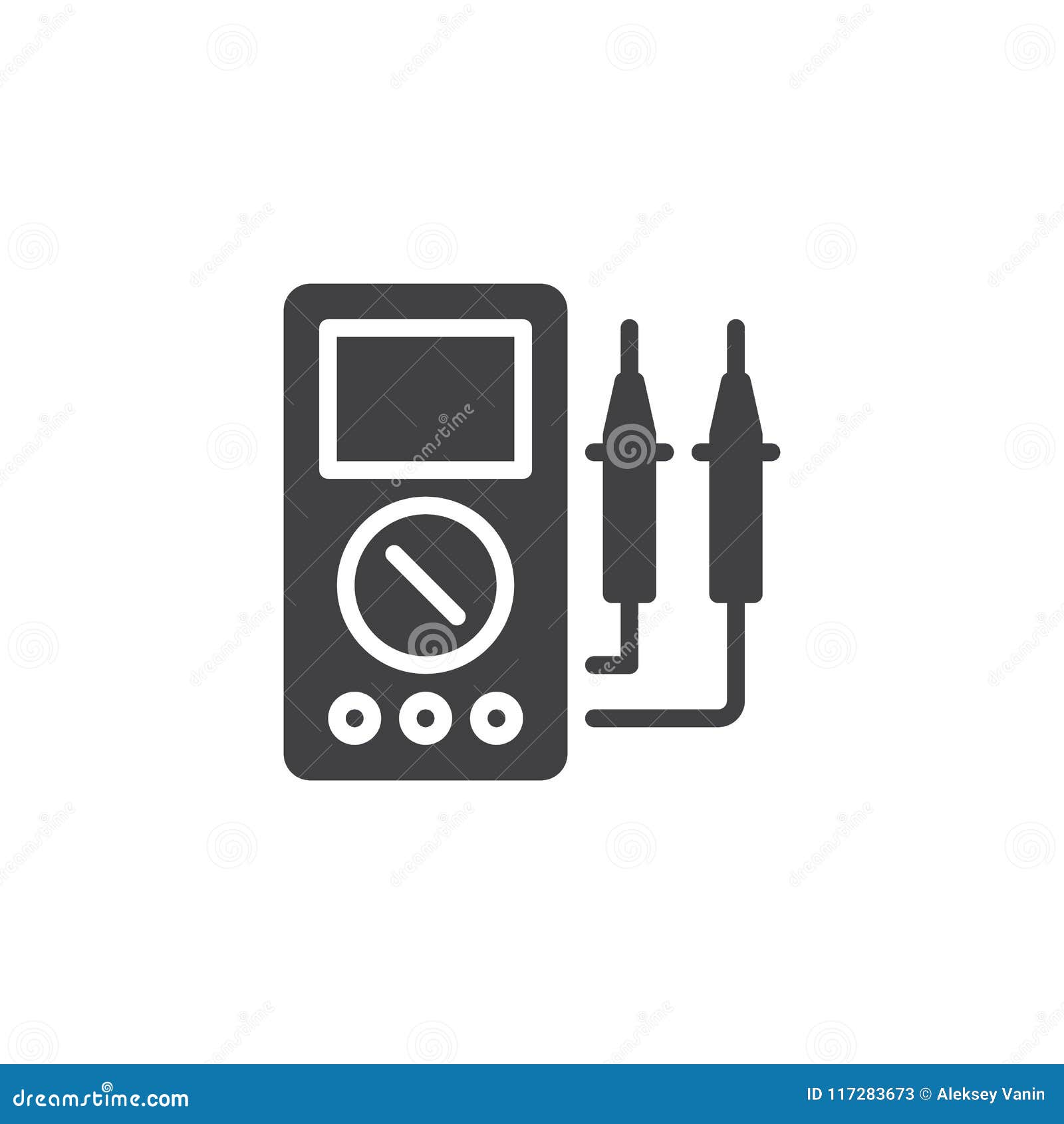 Voltmeter vector icon stock vector. Illustration of logo - 117283673