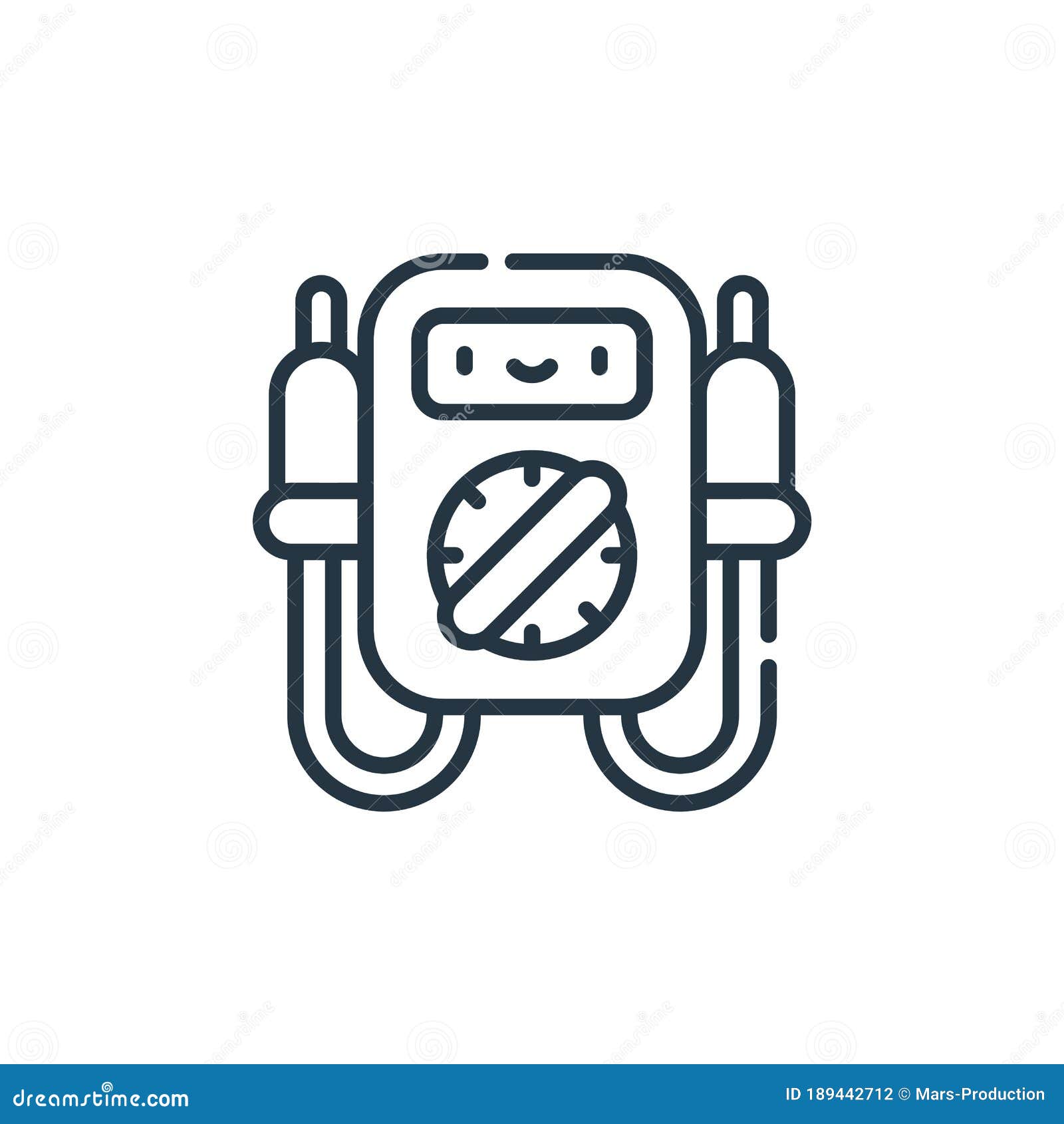 Voltmeter Vector Icon Isolated On White Background Outline Thin Line Voltmeter Icon For