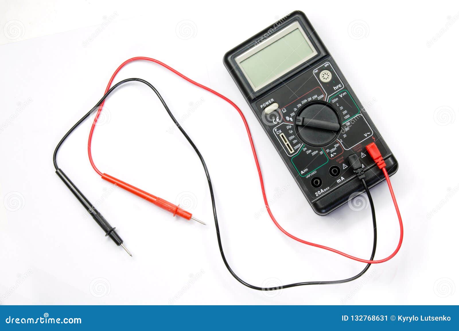 Voltmeter on White Background Stock Image - Image of tool, measurement ...