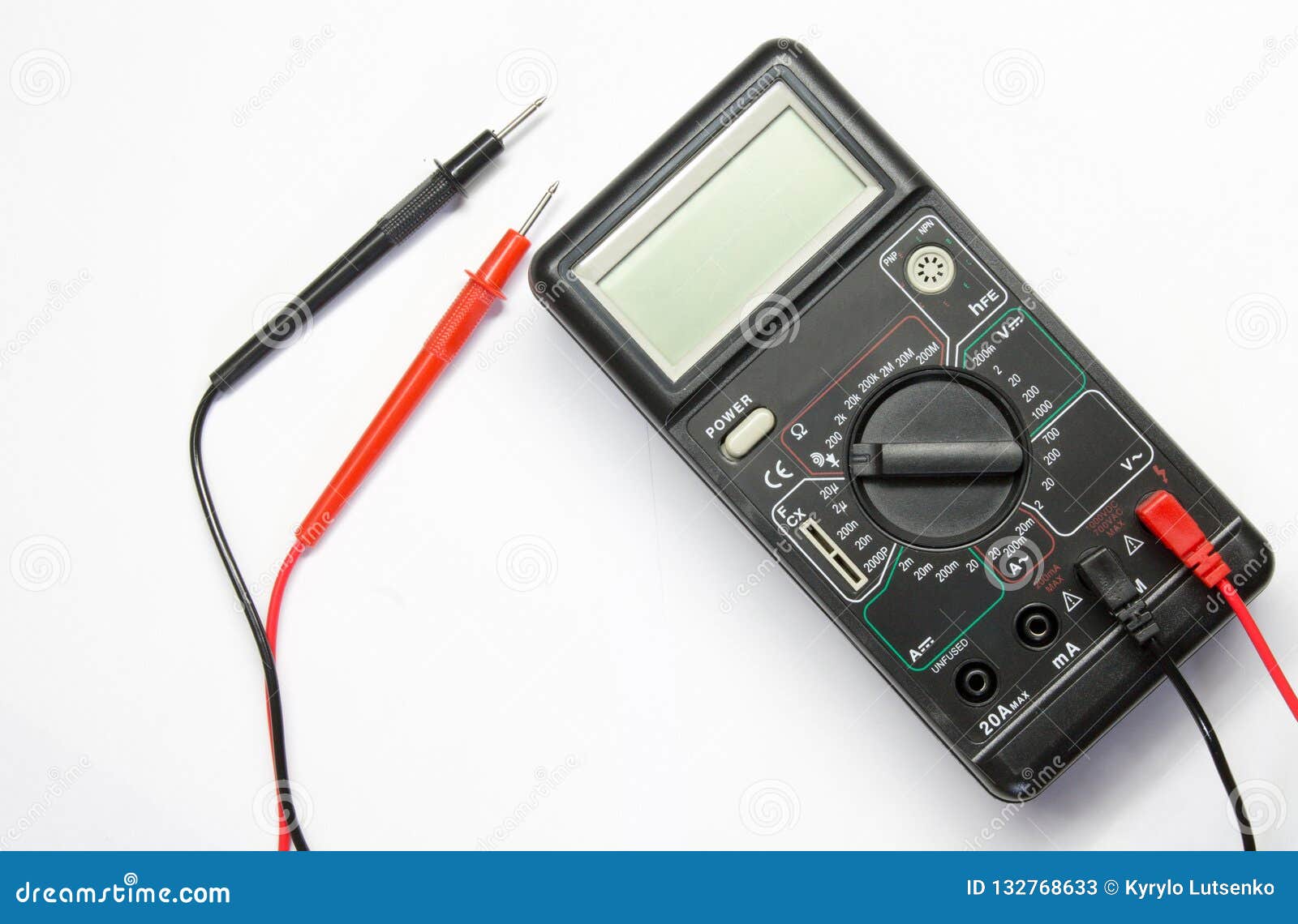 Voltmeter on White Background Stock Image - Image of background ...