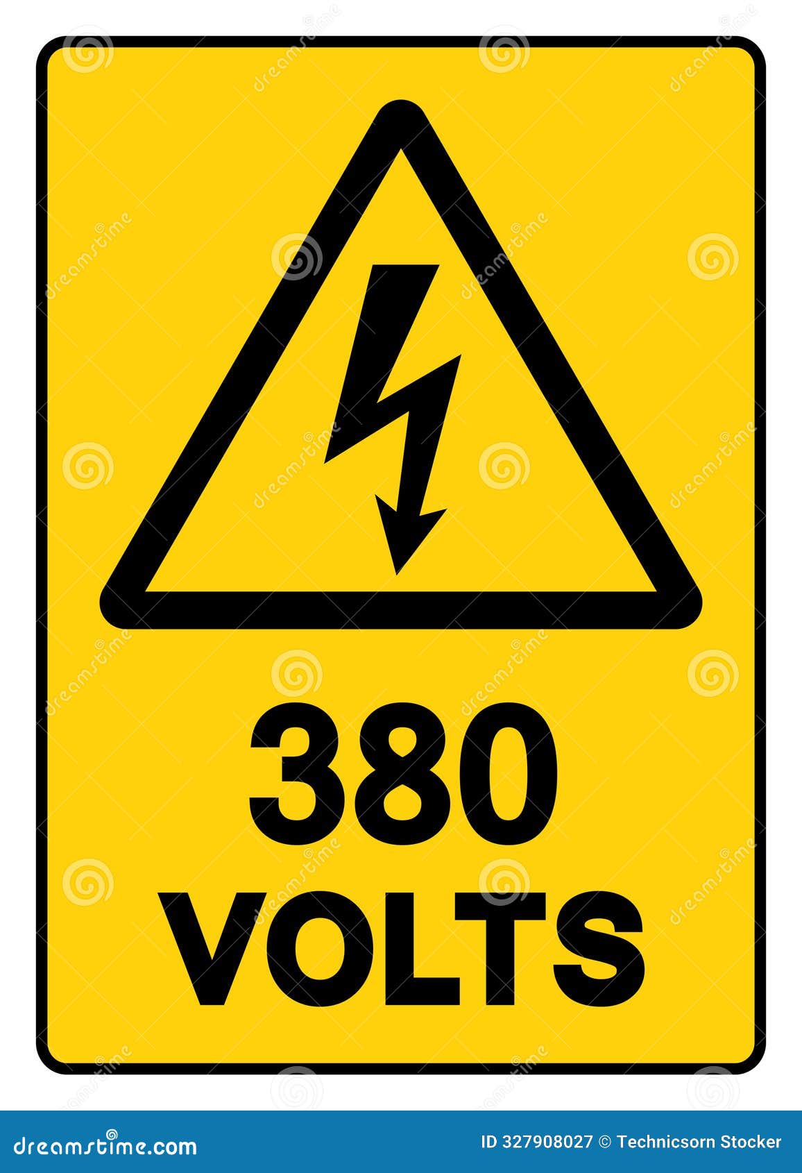 380 Volts Tag Symbol Sign,Vector Illustration, Isolate on White ...