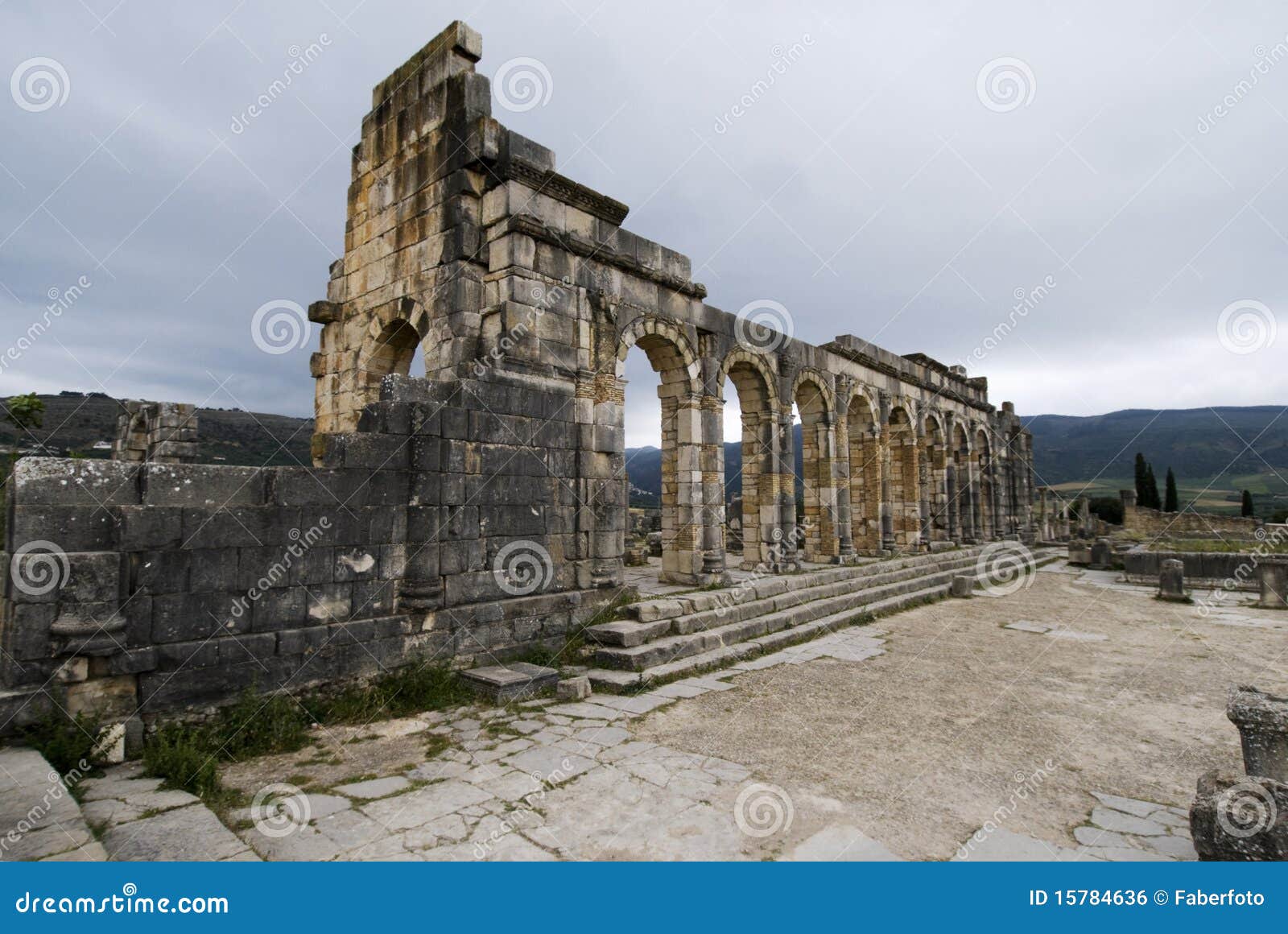 Volubilis stock photo. Image of marble, exterior, column - 15784636