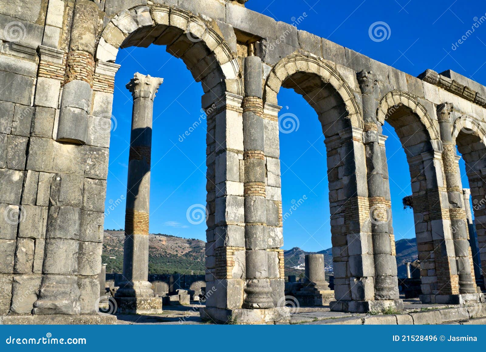 Volubilis, Morocco stock photo. Image of pillar, city - 21528496