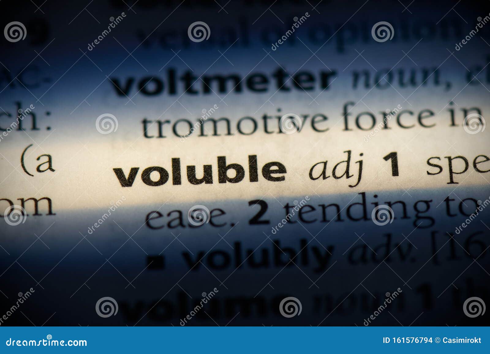 Voluble stock photo. Image of isolated, printed, focus - 161576794