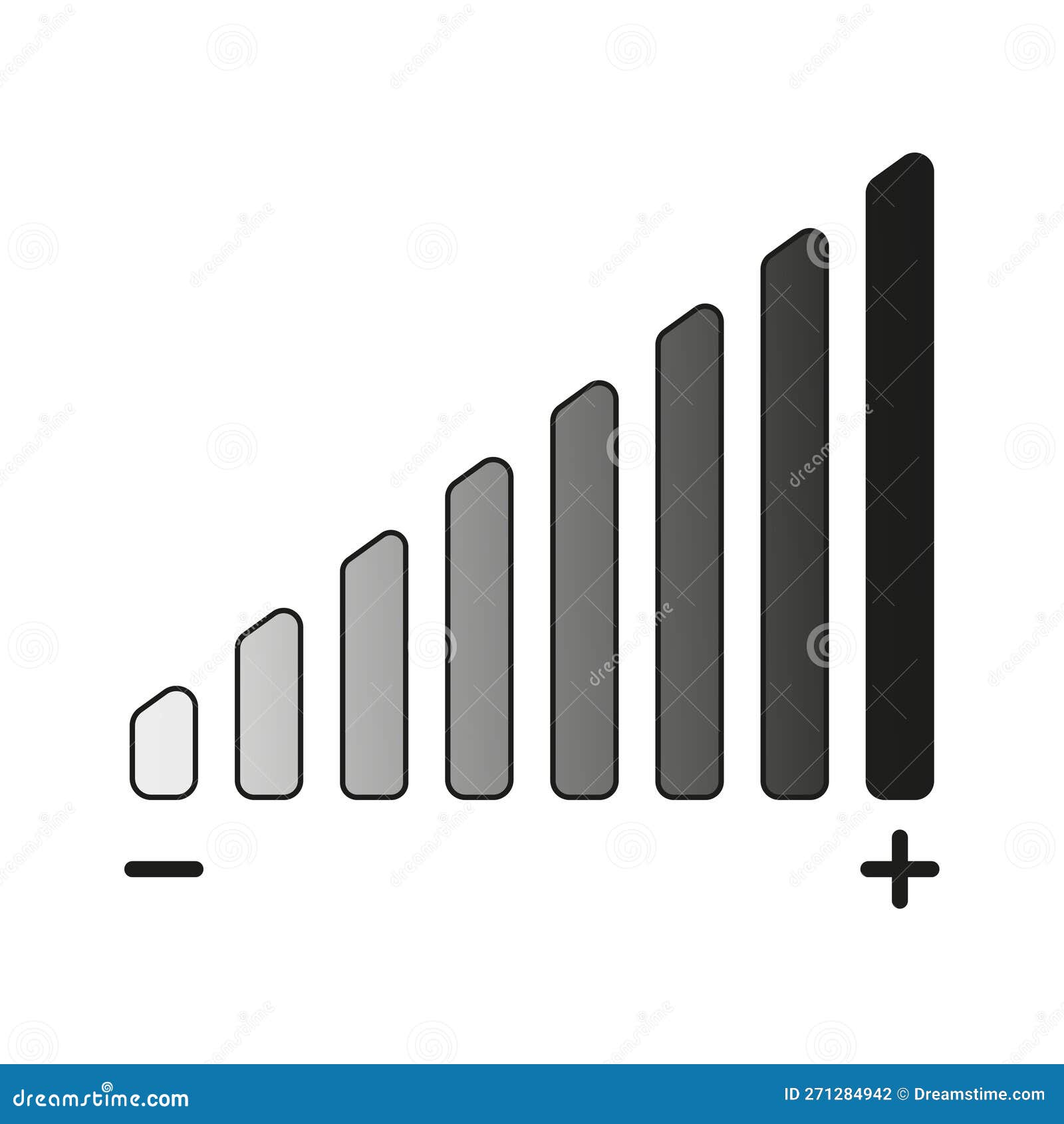 Volume Adjustment Icon. Vector Illustration Stock Vector - Illustration of control, power: 271284942