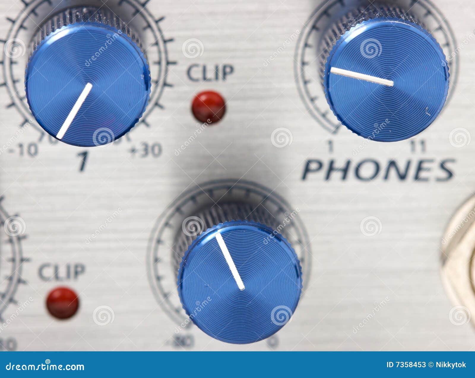 Volume adjustment knobs stock image. Image of hear, knobs - 7358453