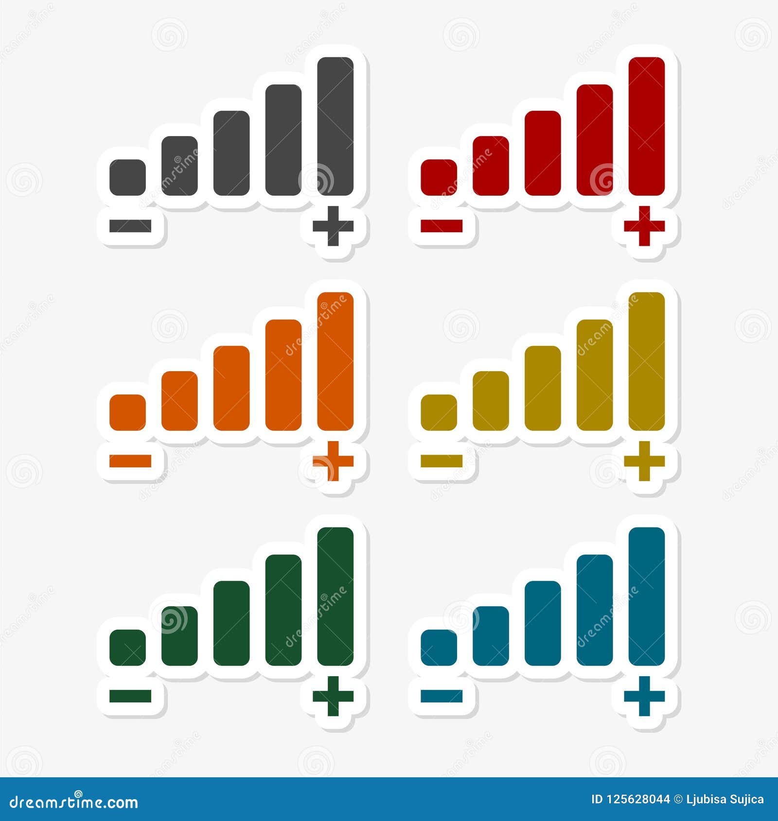 Volume Adjustment Vector Icons Set Stock Vector - Illustration of ...