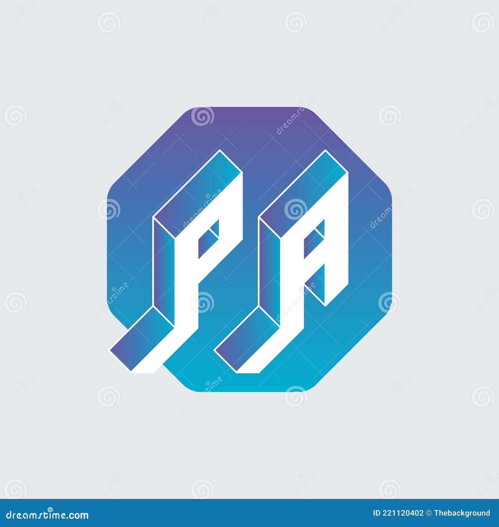 Volume Alphabet. Three-dimension Letters P And A On A Hexagonal ...