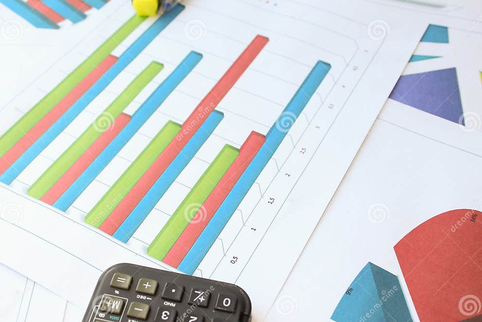 The Volume Bar Chart with Data Stock Image - Image of charts, economy ...