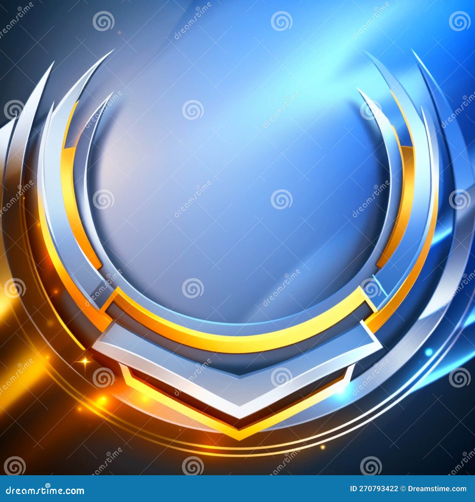 Volume Blue Modern Radial Illustration. Elegance Abstract Background ...