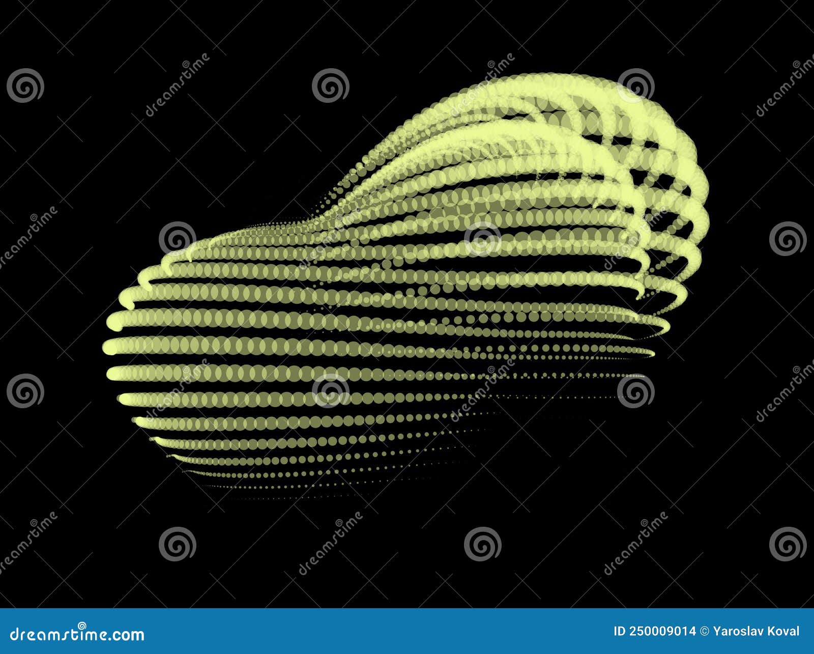 Volume Bubble Swelling As Mountain. Spherical Protrusion. Distorted ...