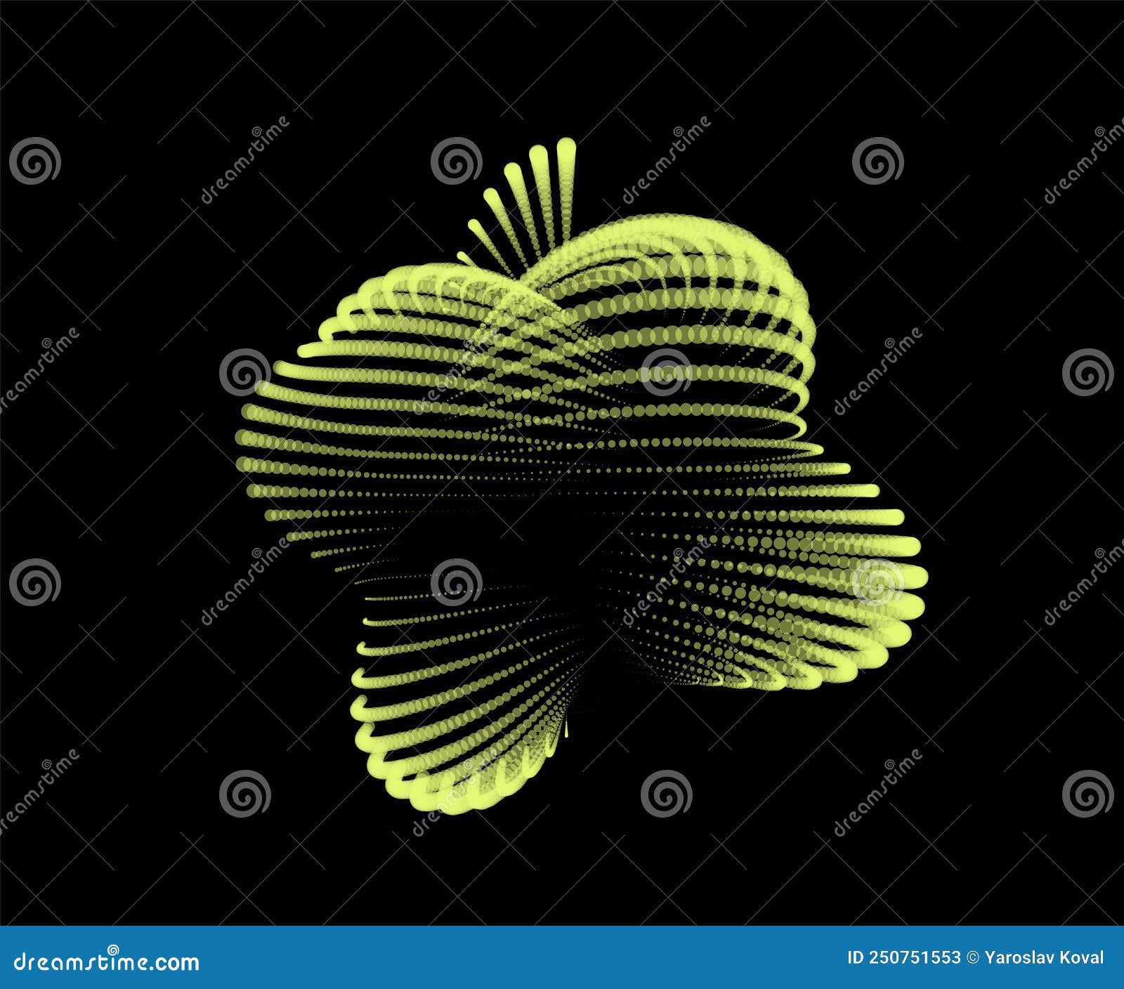 Volume Bubble Swelling As Mountain. Spherical Protrusion. Distorted ...