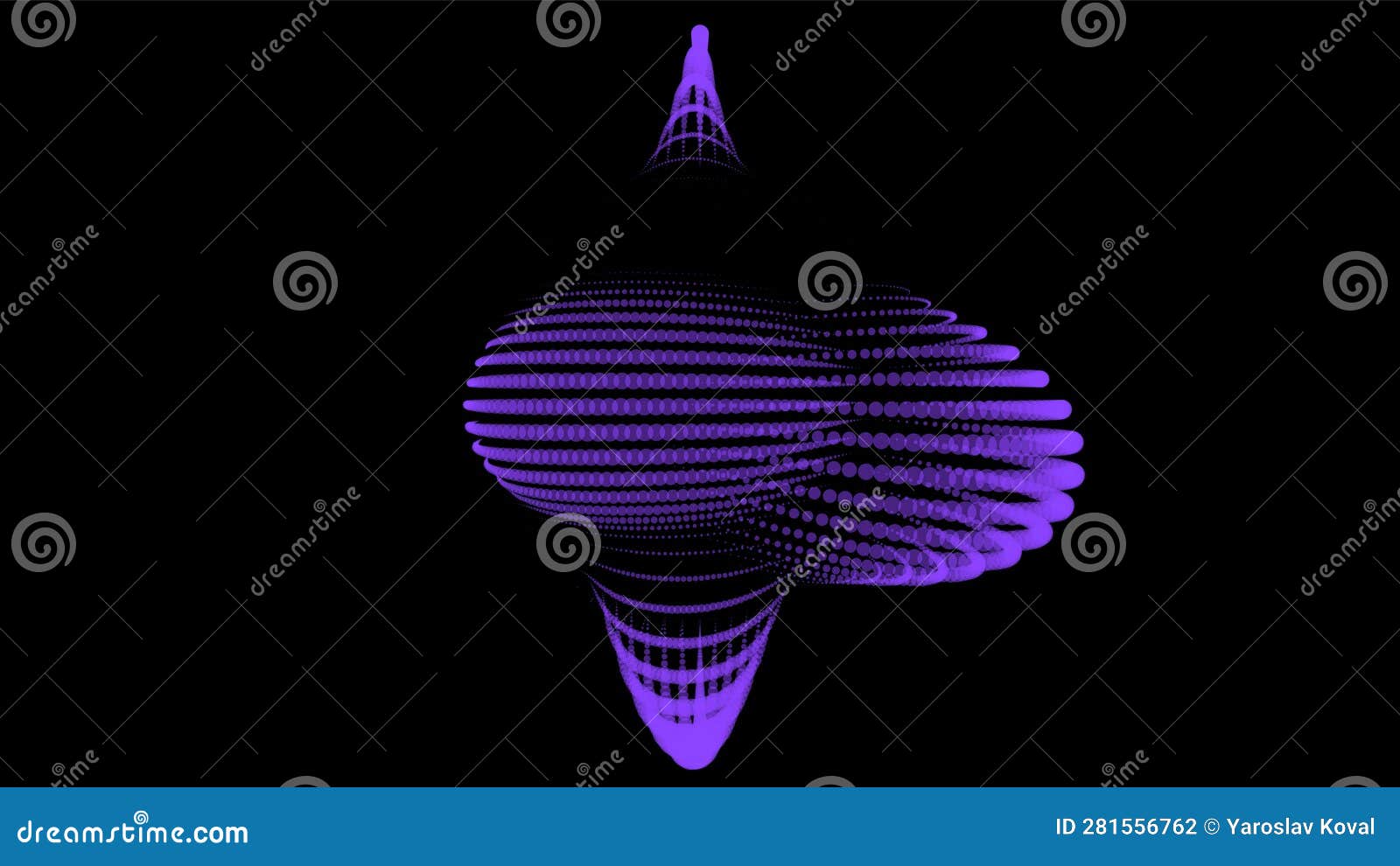 Volume Bubble Swelling As Mountain. Spherical Protrusion. Distorted ...
