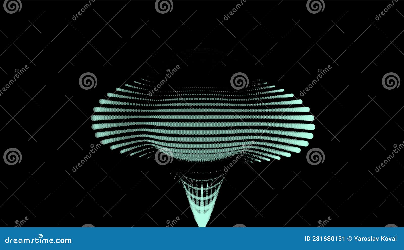 Volume Bubble Swelling As Mountain. Spherical Protrusion. Distorted ...