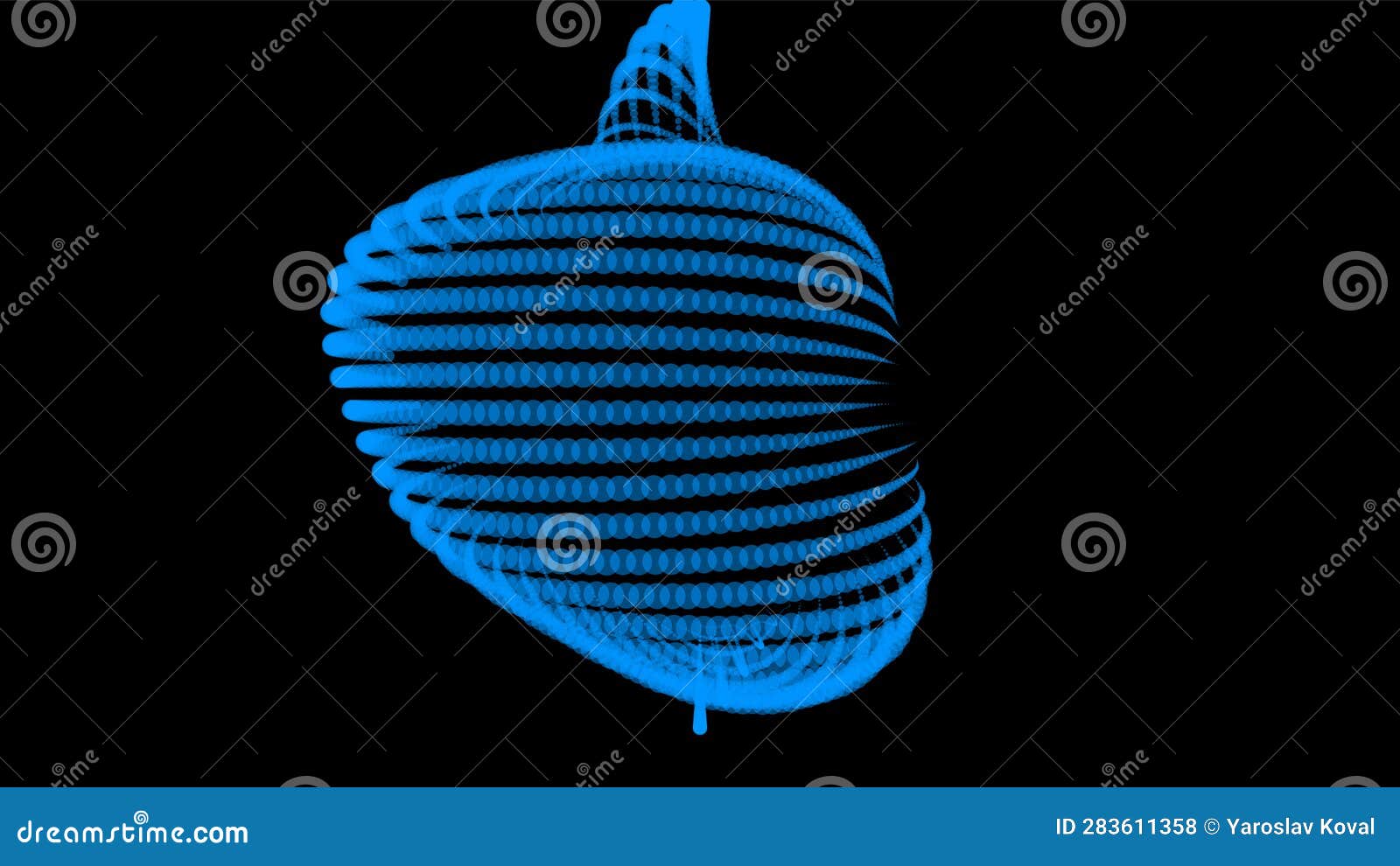 Volume Bubble Swelling As Mountain. Spherical Protrusion. Distorted ...