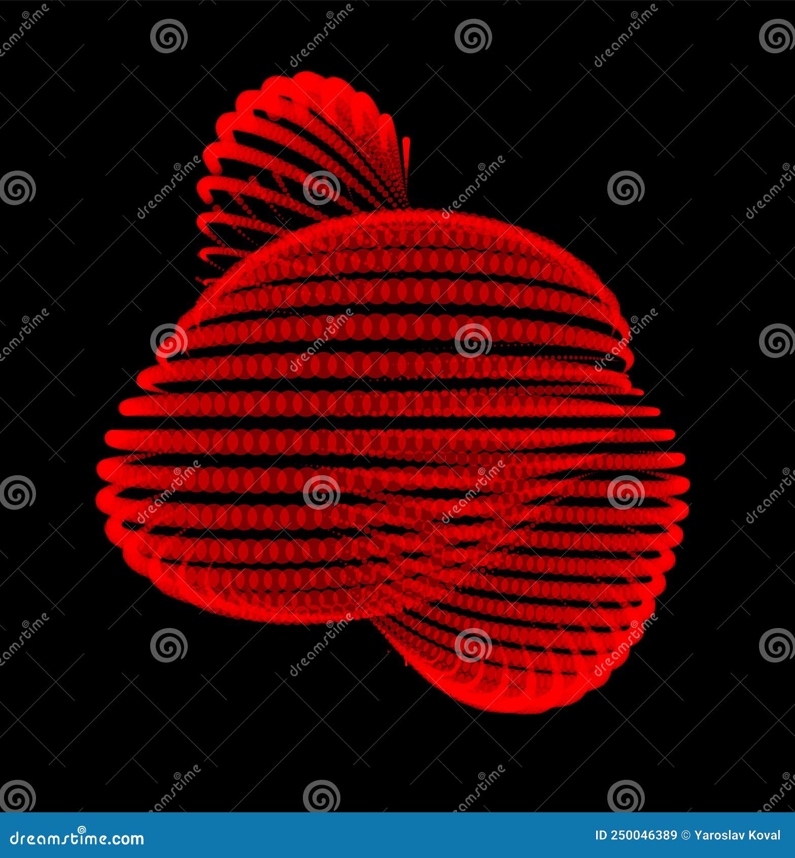 Volume Bubble Swelling As Mountain. Spherical Protrusion. Distorted ...