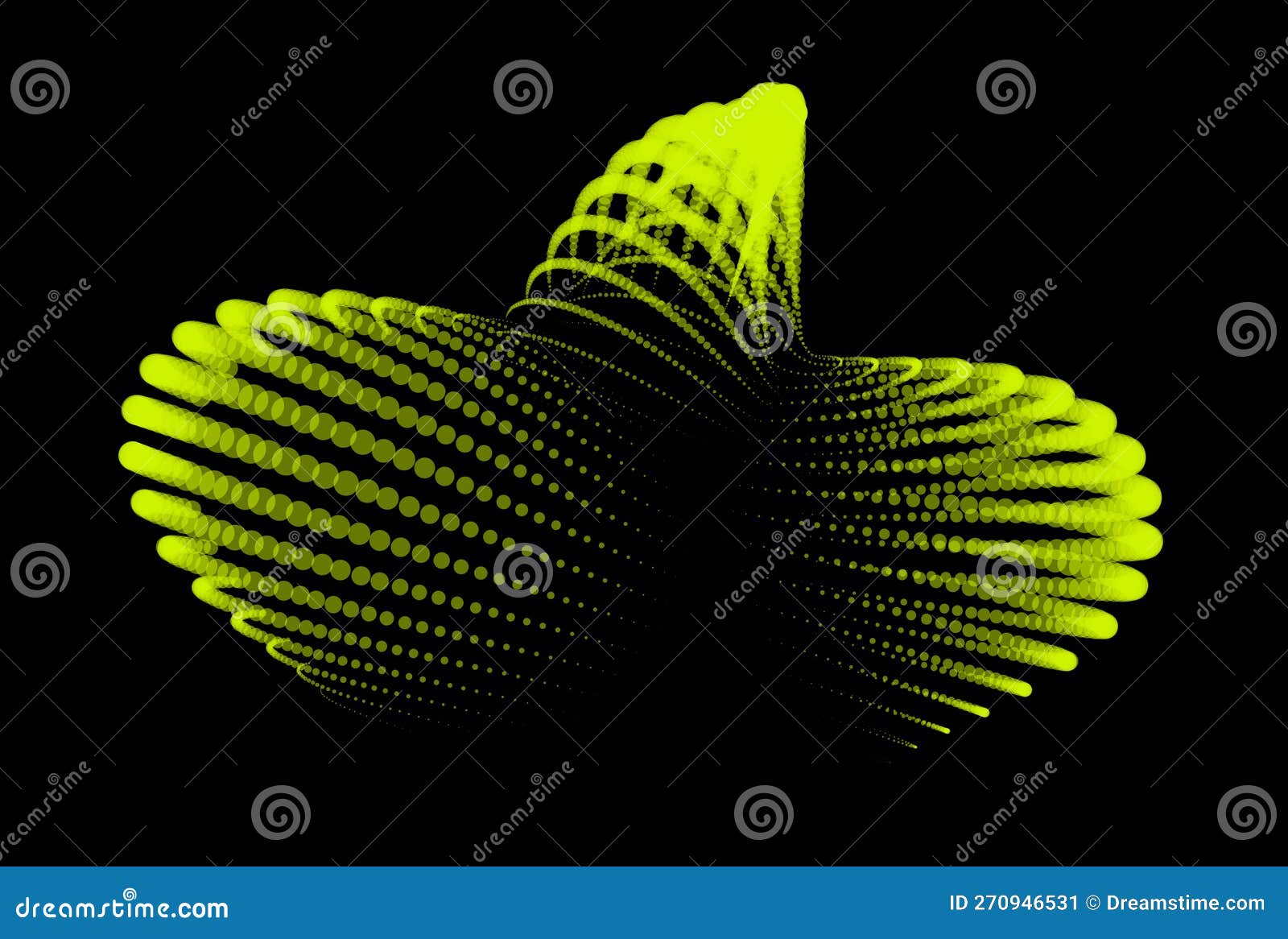 Volume Bubble Swelling As Mountain. Spherical Protrusion. Distorted ...