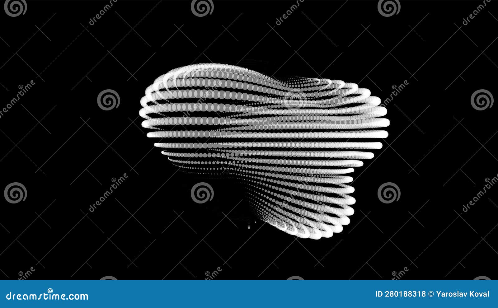 Volume Bubble Swelling As Mountain. Spherical Protrusion. Distorted ...