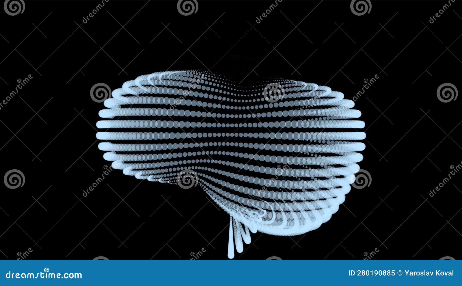 Volume Bubble Swelling As Mountain. Spherical Protrusion. Distorted ...