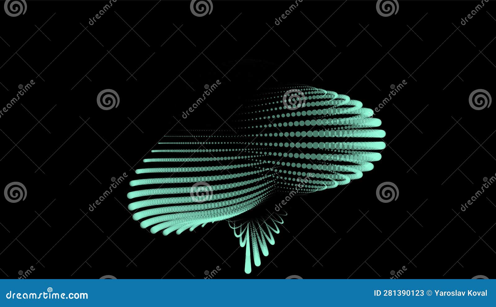 Volume Bubble Swelling As Mountain. Spherical Protrusion. Distorted ...