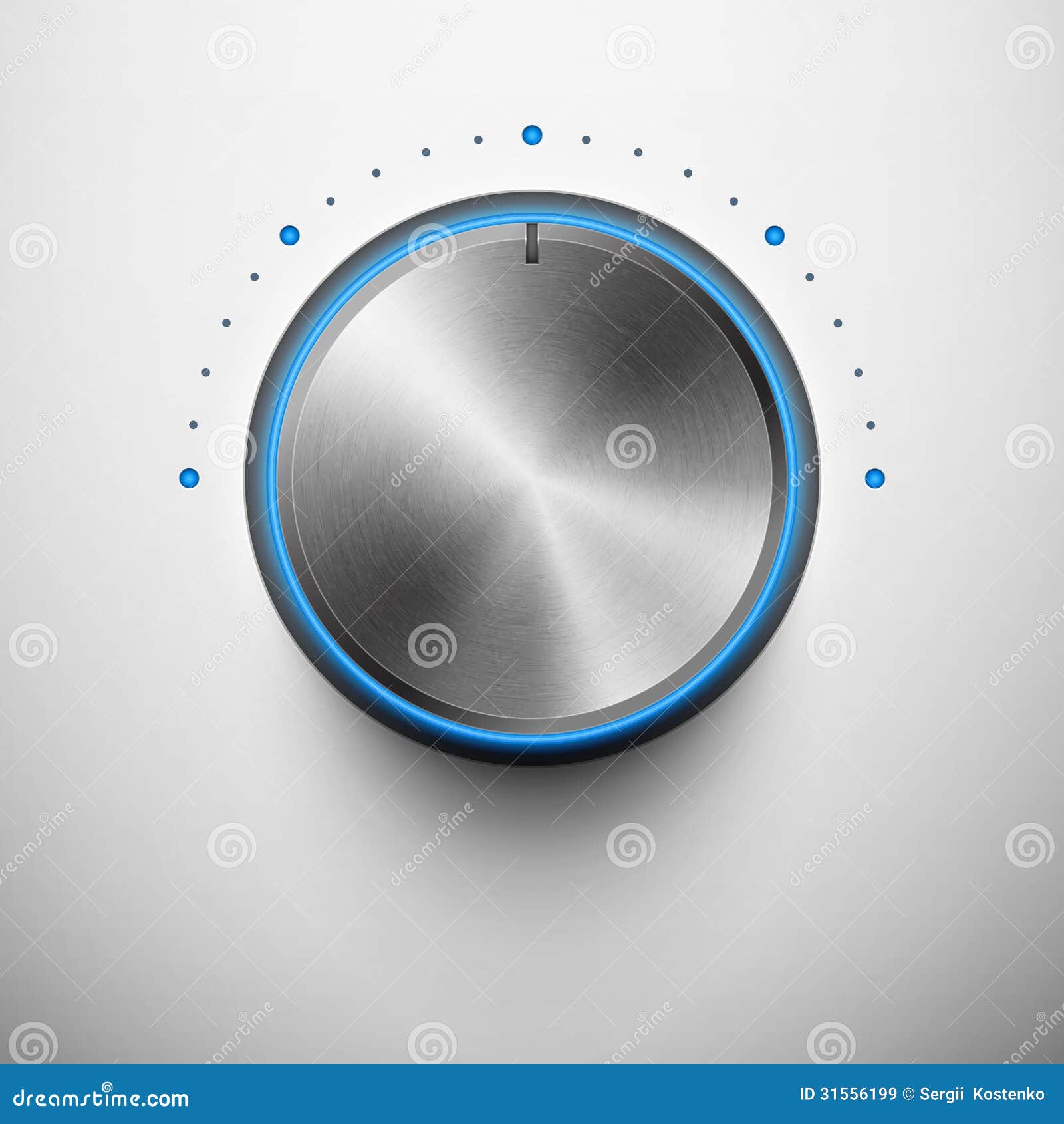 Volume Button with Metal Texture Stock Vector - Illustration of lamp ...