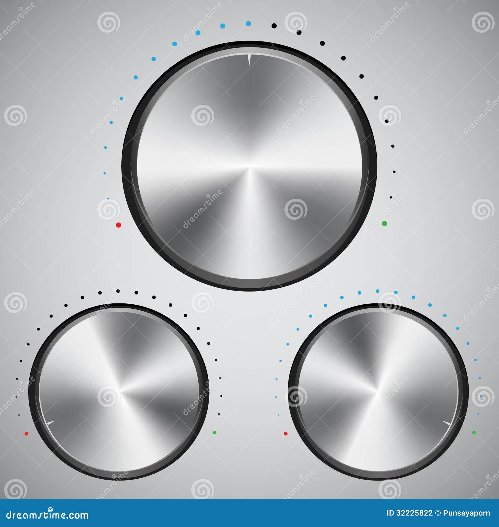 Volume Button with Metal Texture Stock Vector - Illustration of ...