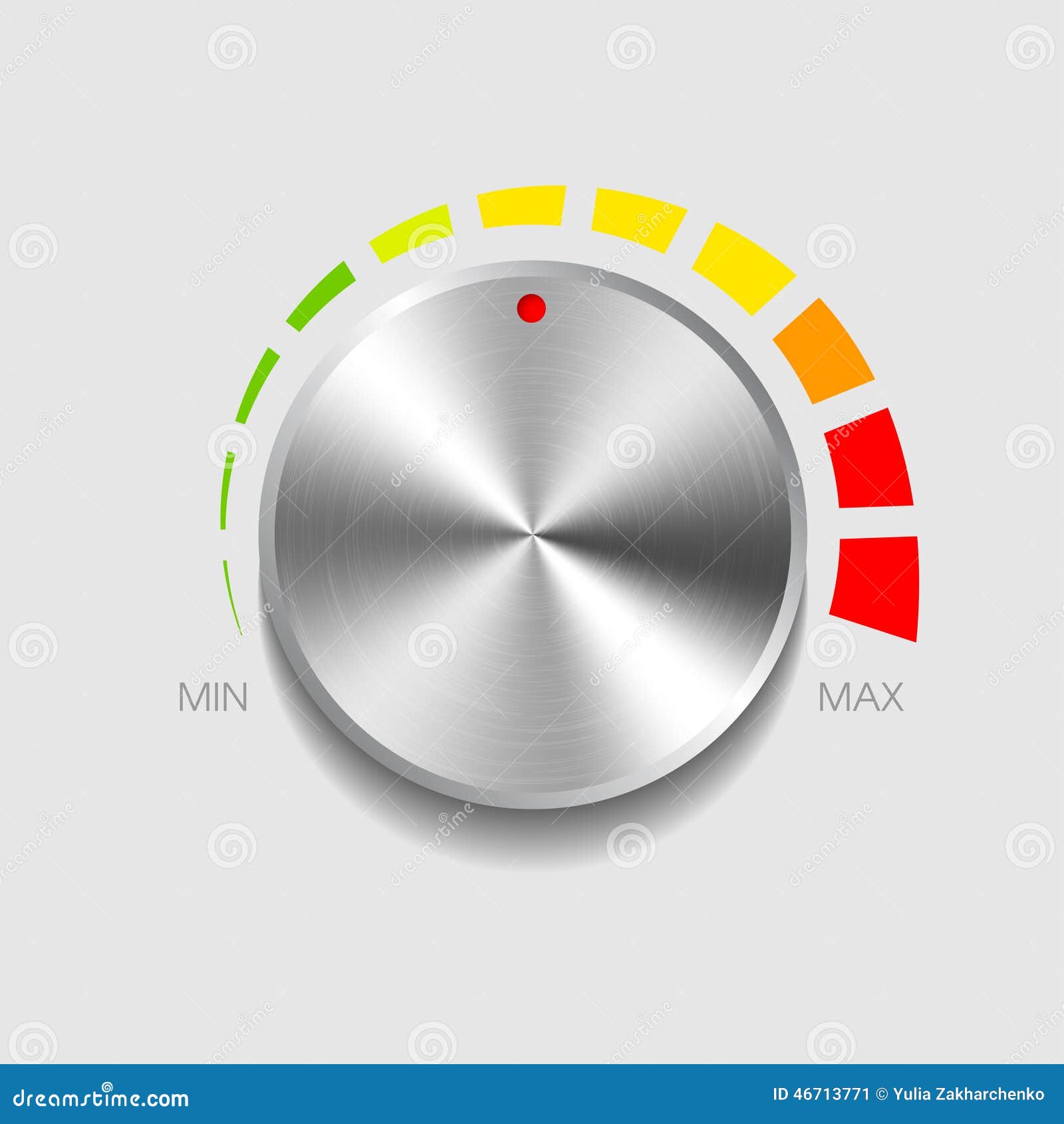 Volume Button with Metal Texture Stock Vector - Illustration of level ...