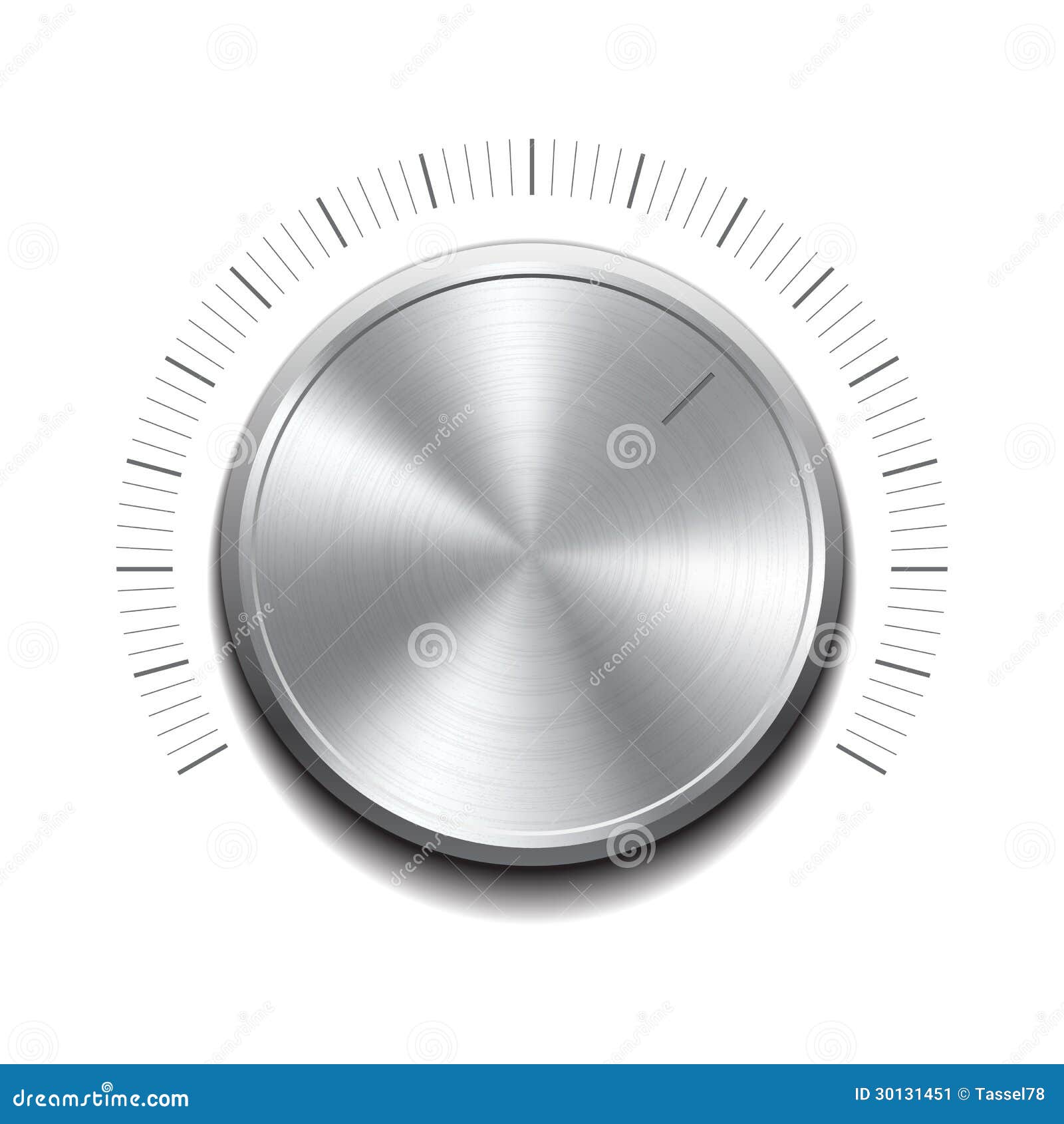 Volume button -music knob stock vector. Illustration of button - 30131451