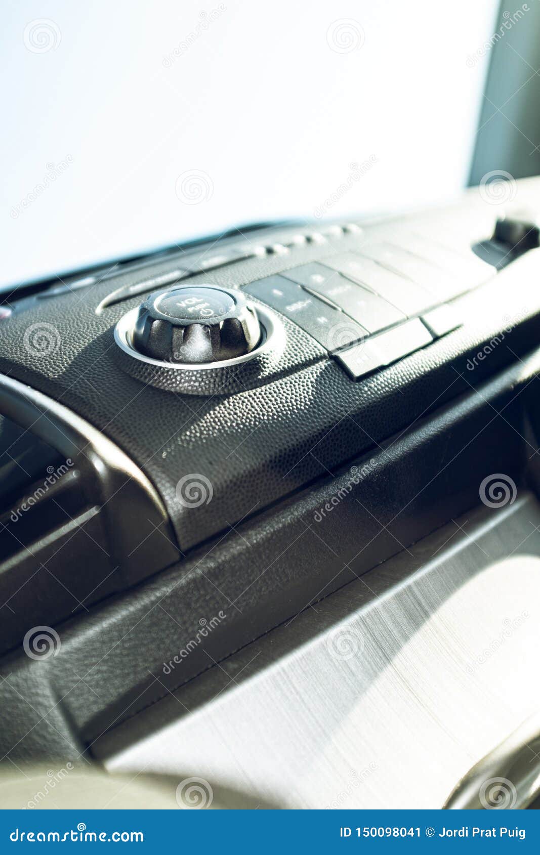 Volume Button Node on a Plastic Indoor Car Cockpit Stock Image - Image ...