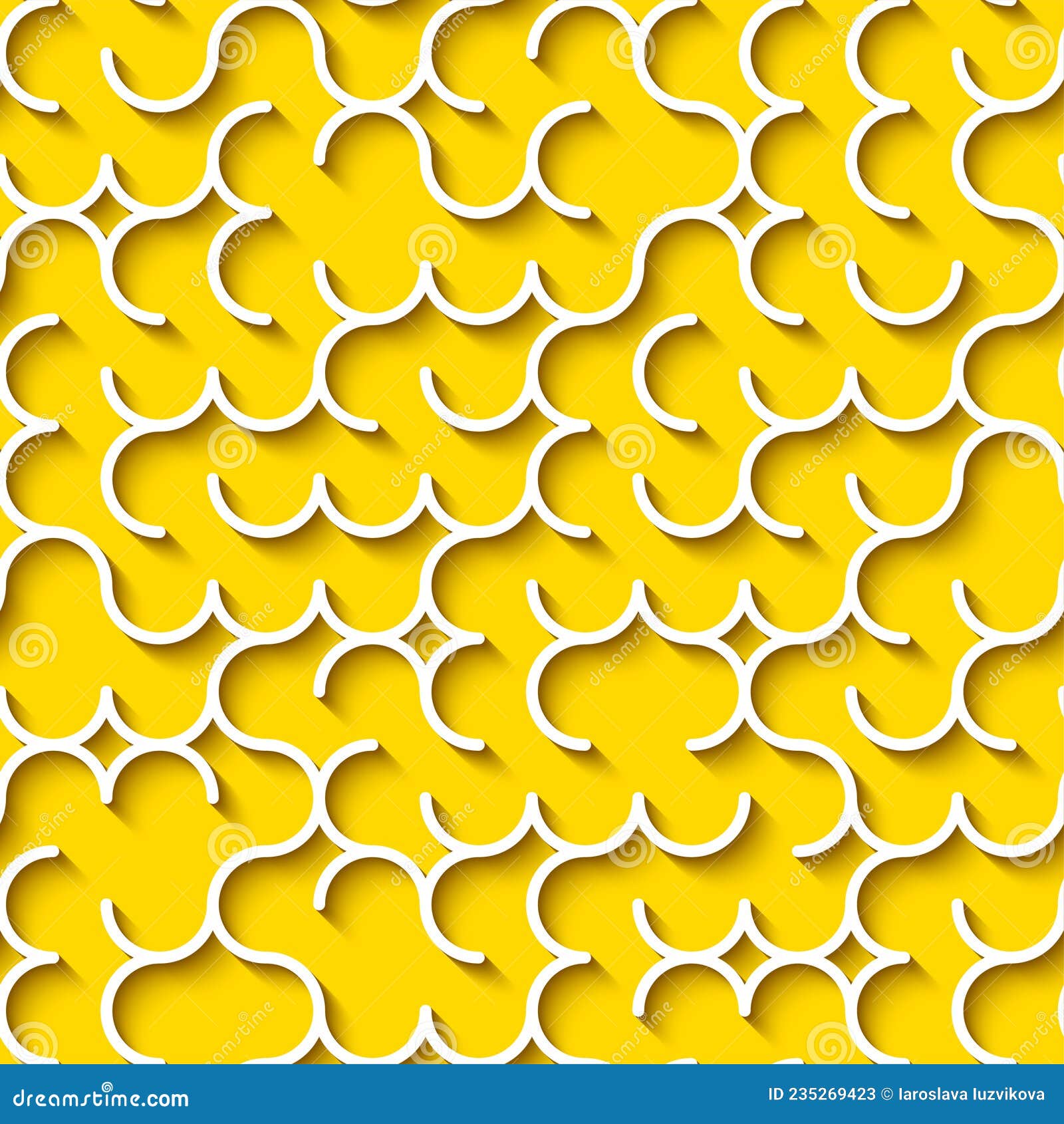 Volume Cloud Geometric Seamless Pattern Background. White Simple ...