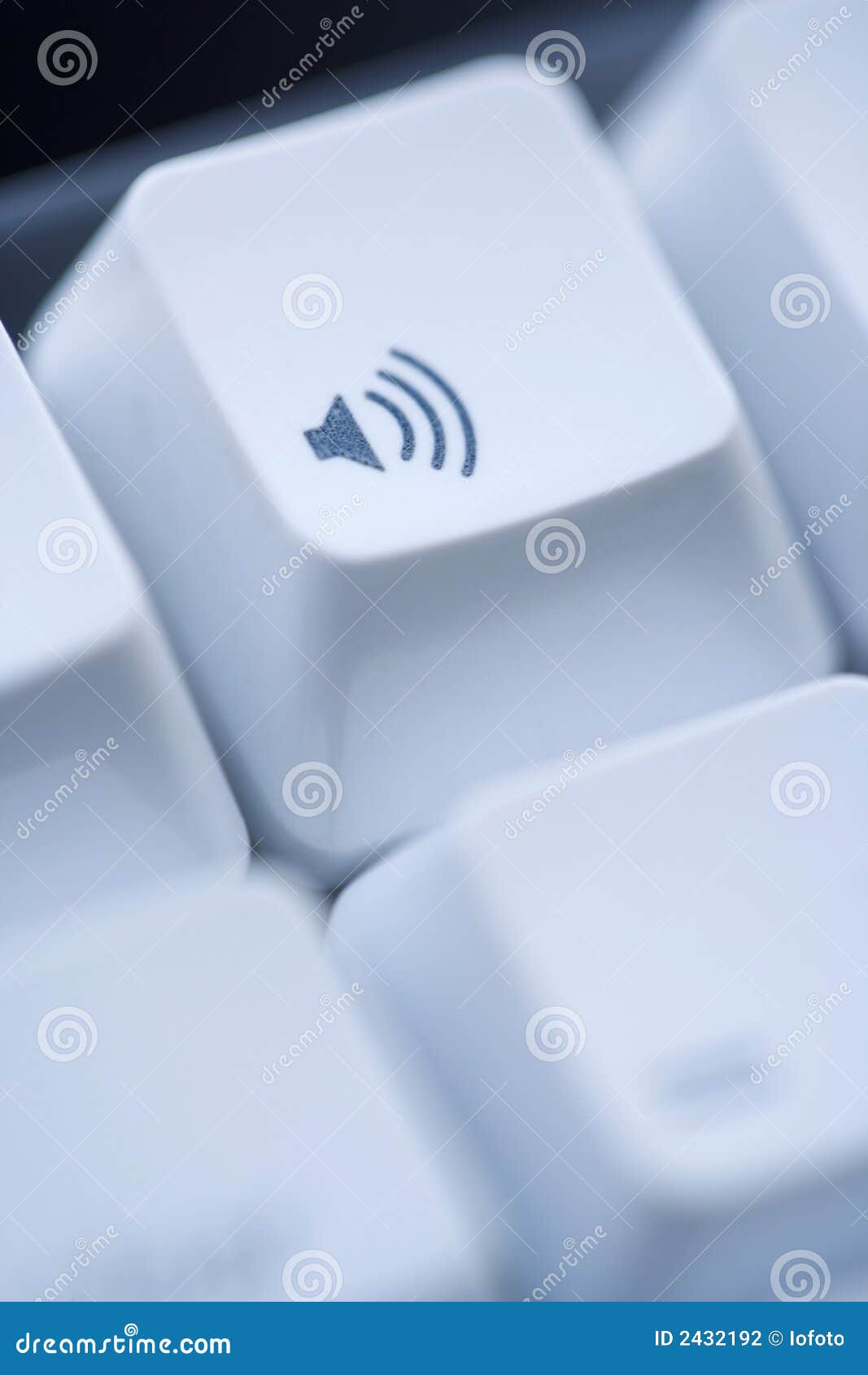 Volume computer key. stock photo. Image of keyboard, vertical - 2432192