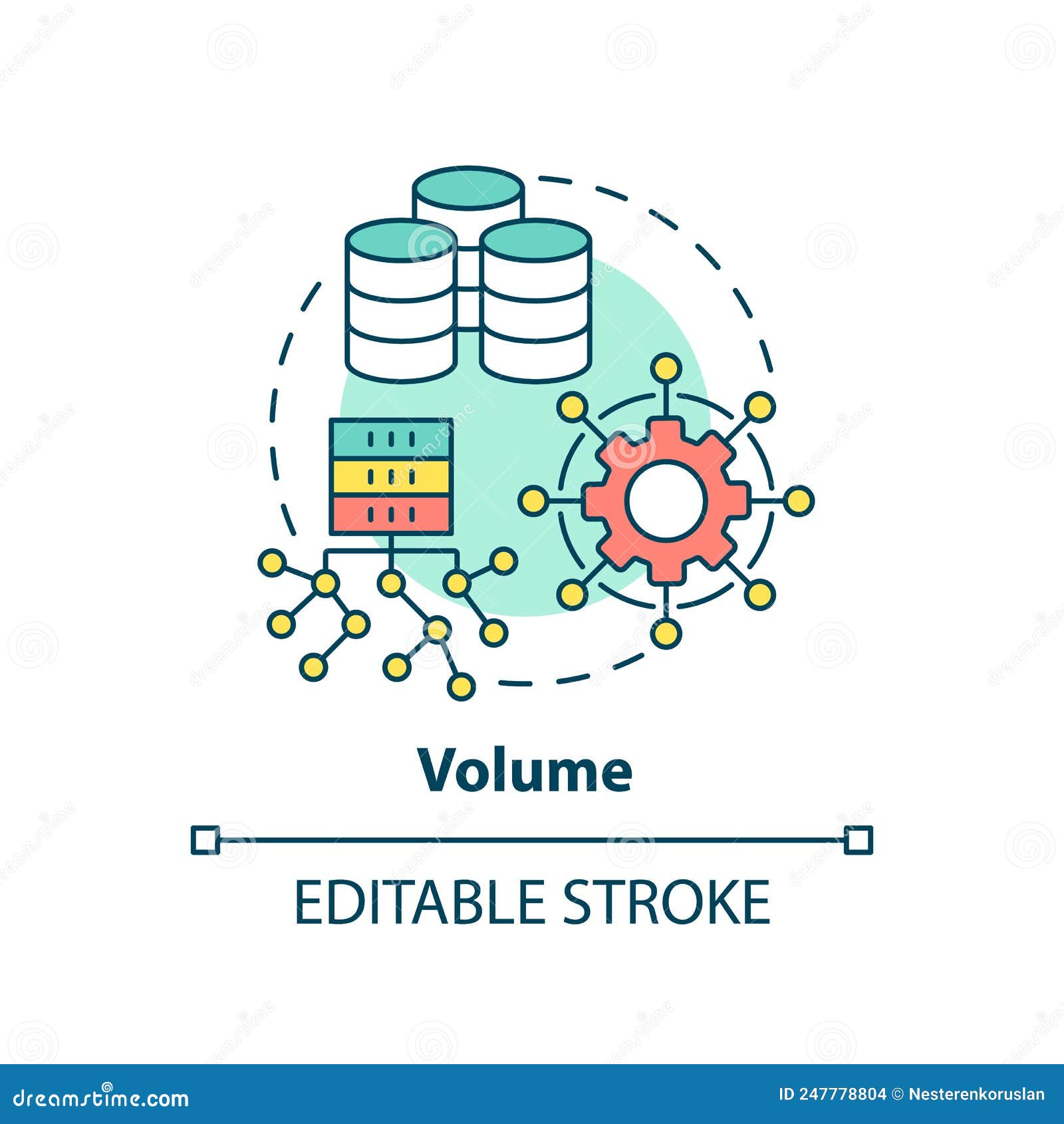Volume concept icon stock vector. Illustration of line - 247778804