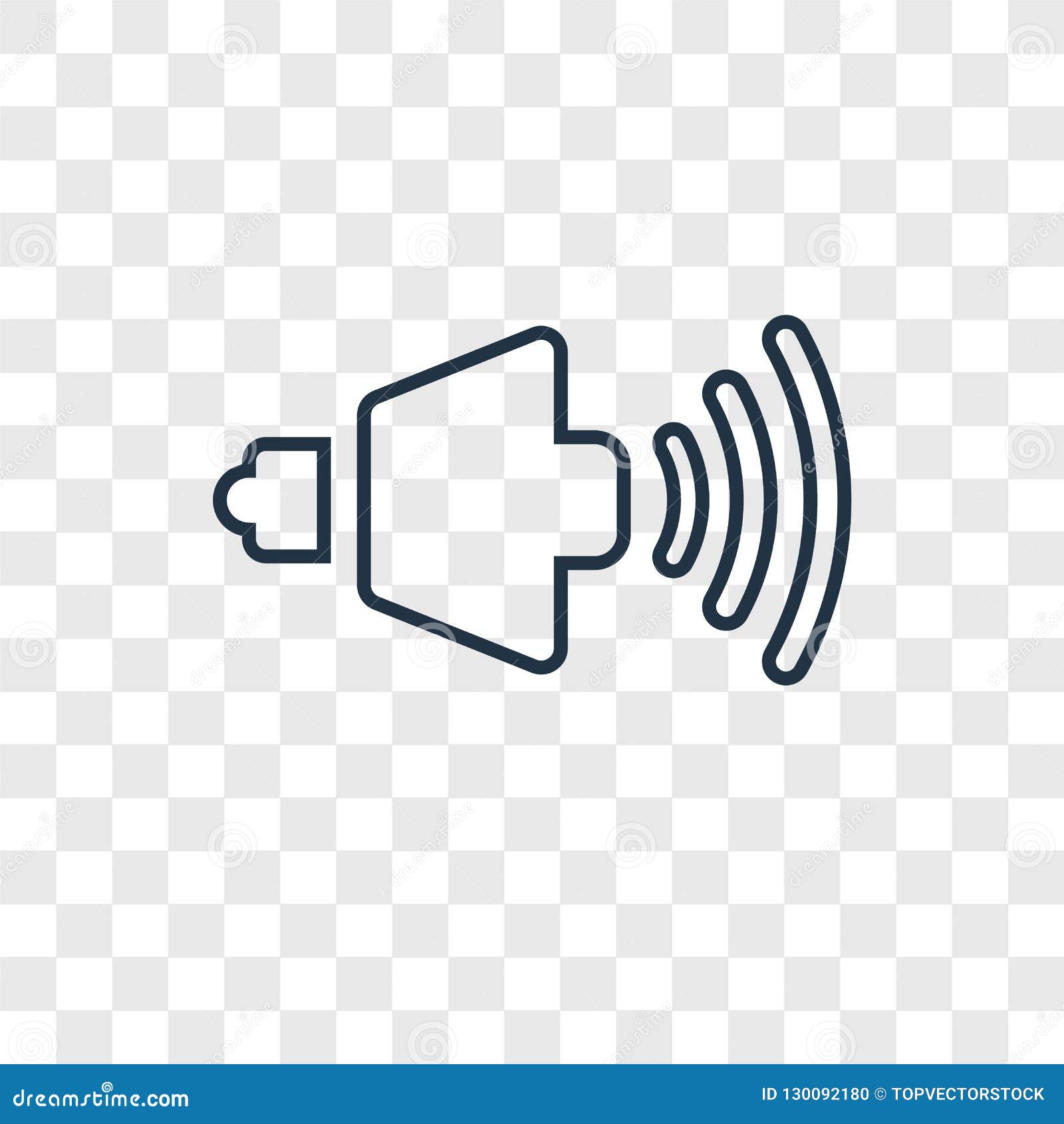 Volume Concept Vector Linear Icon Isolated on Transparent Background ...