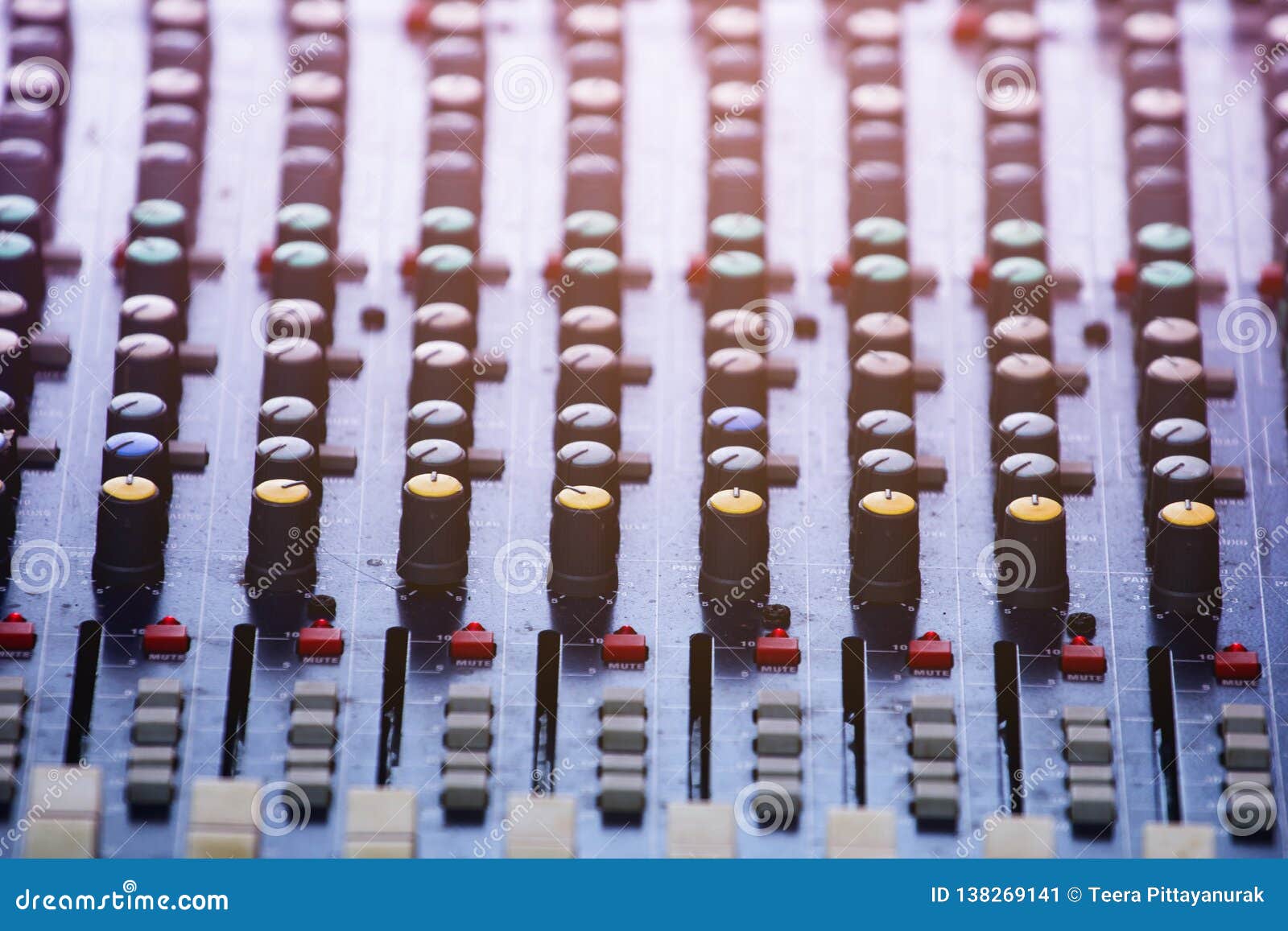Volume Control, Audio System`s Sound Engineer Stock Image - Image of ...