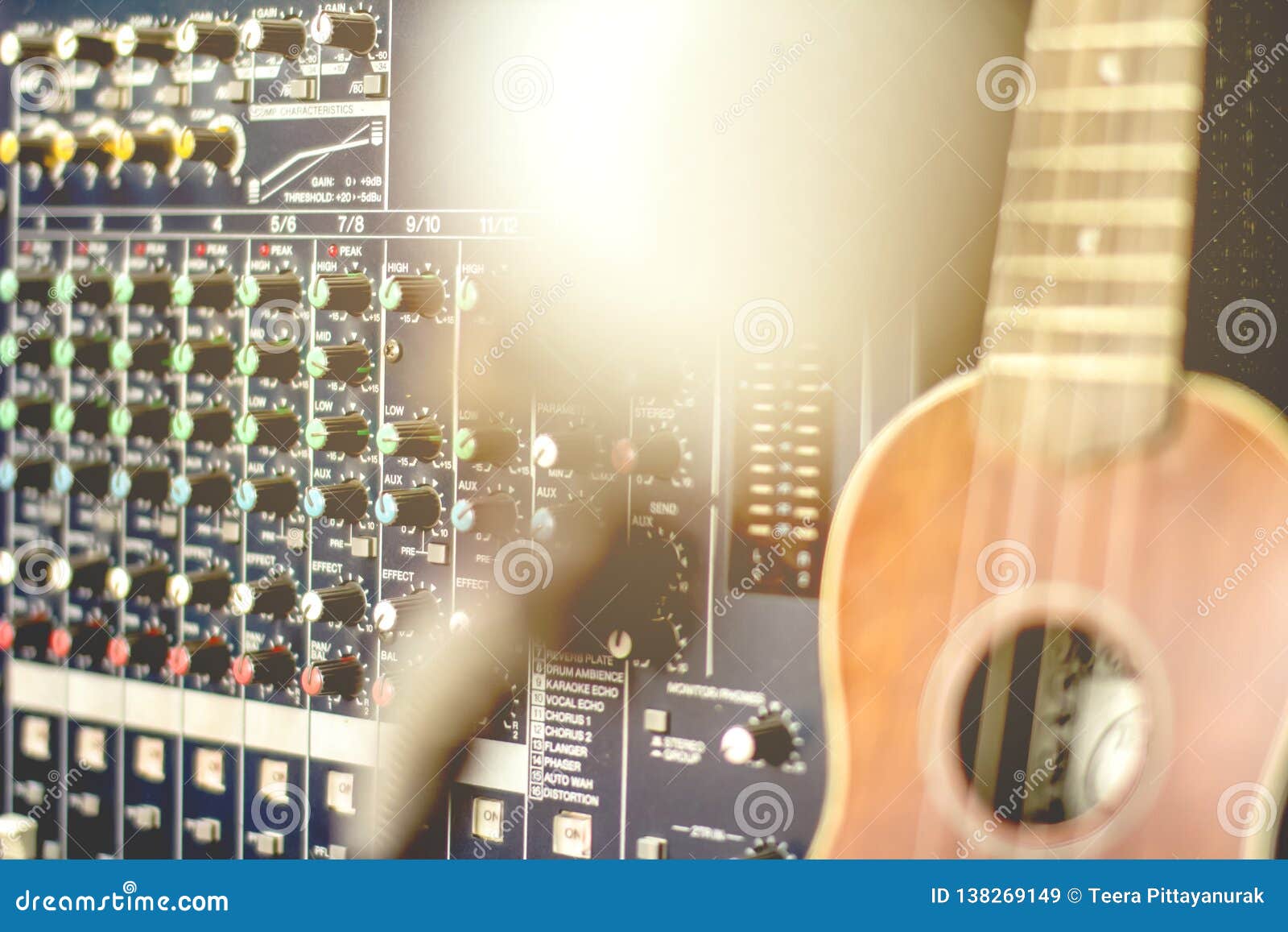 Volume Control, Audio System`s Sound Engineer Stock Image - Image of ...
