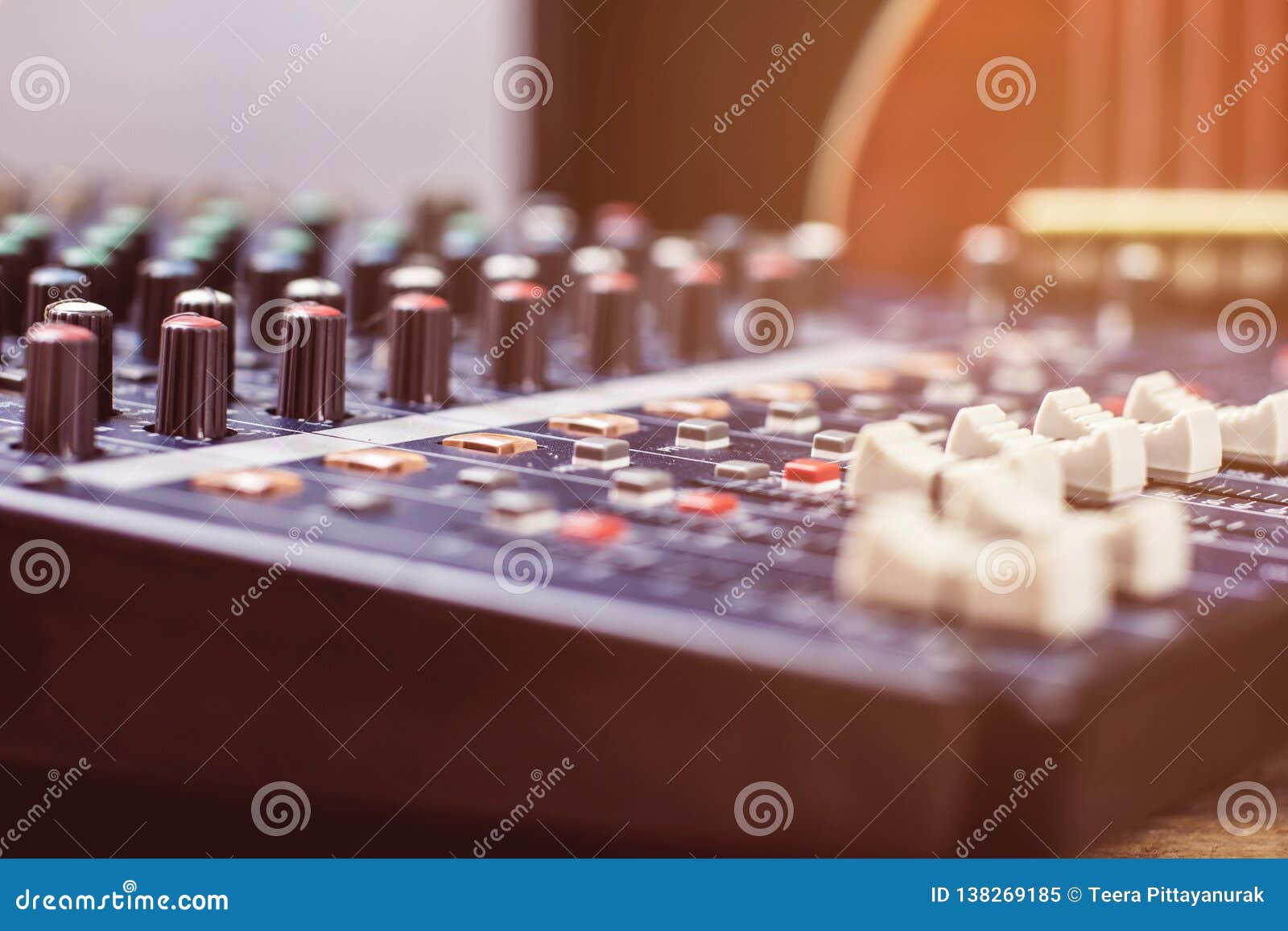 Volume Control, Audio System`s Sound Engineer Stock Image - Image of ...