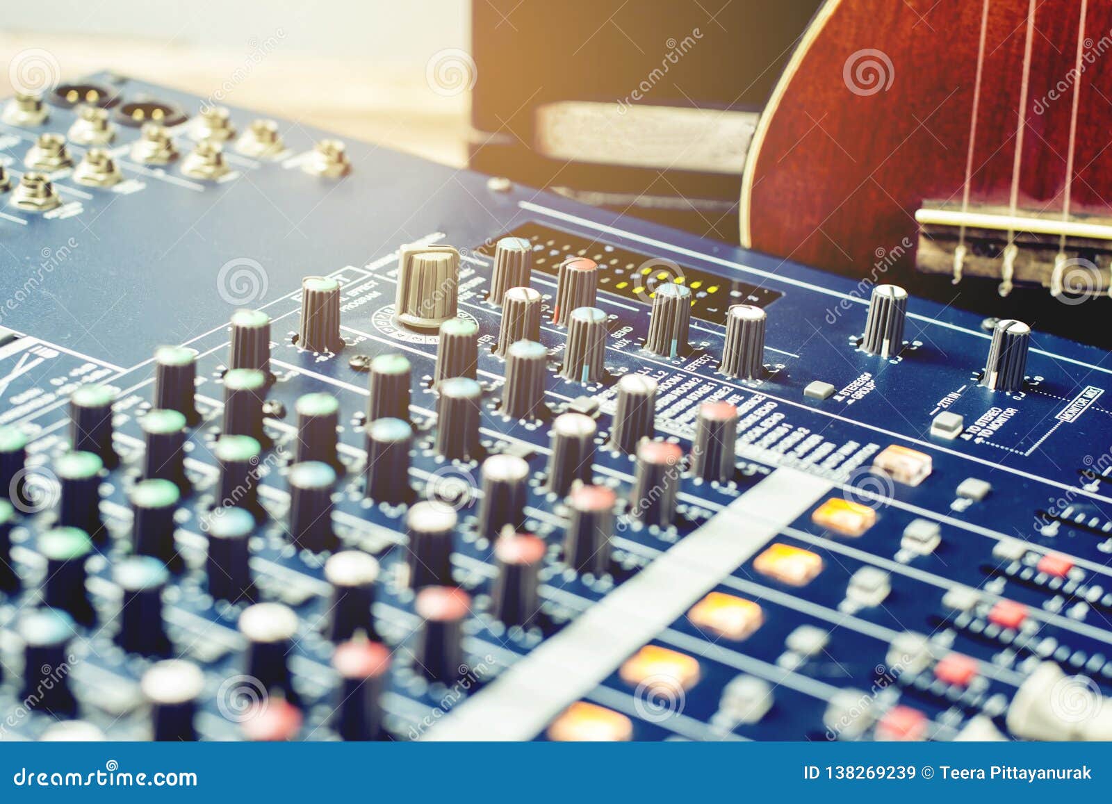 Volume Control, Audio System`s Sound Engineer Stock Image - Image of ...