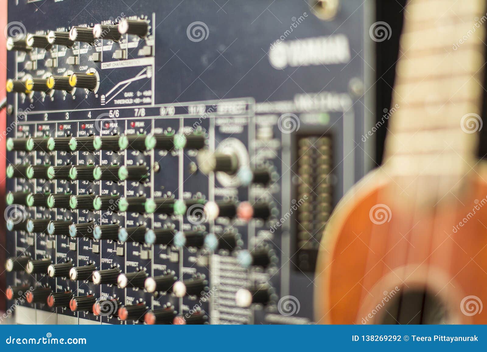 Volume Control, Audio System`s Sound Engineer Stock Photo - Image of ...
