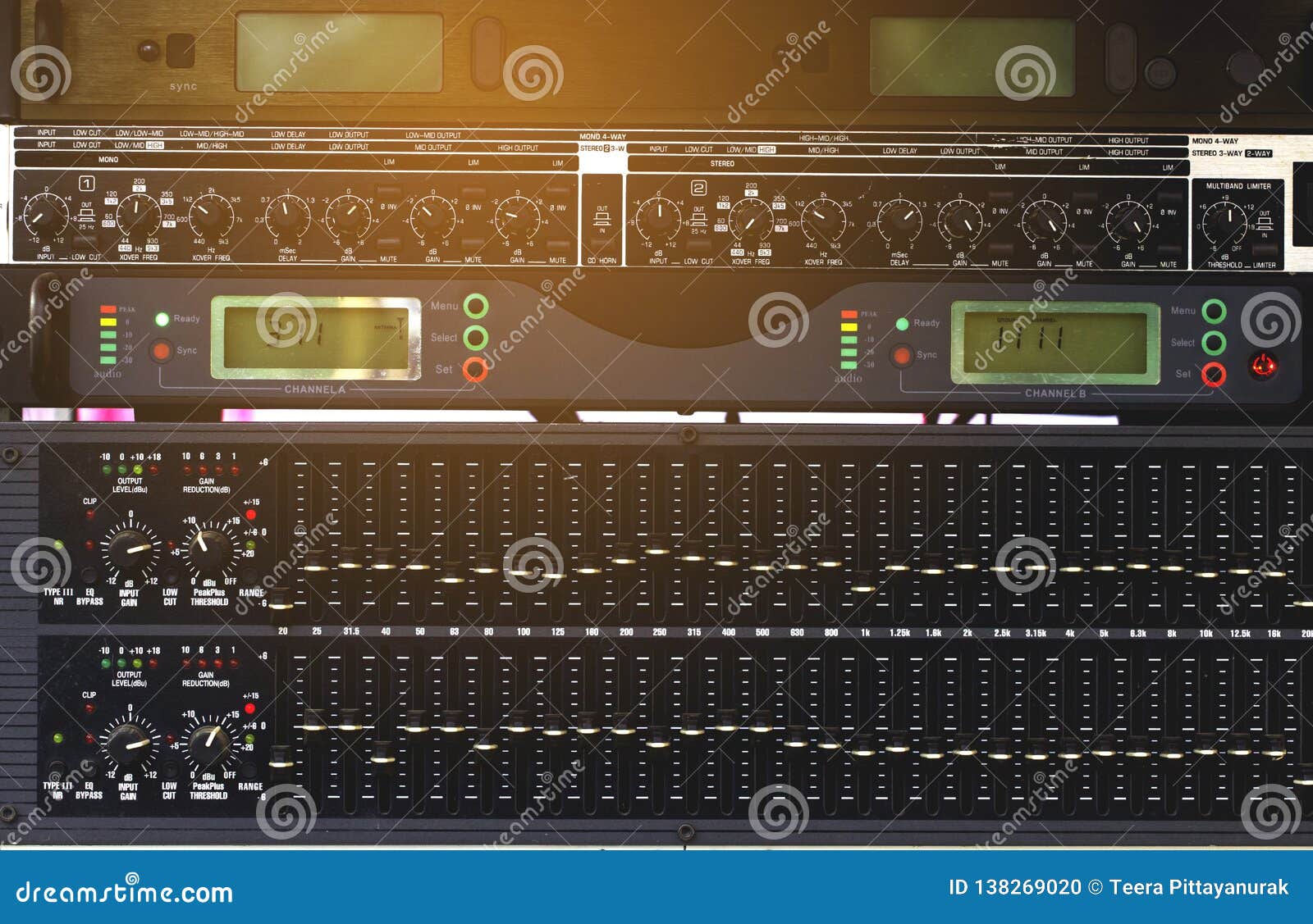 Volume Control, Audio System`s Sound Engineer. Stock Photo - Image of ...