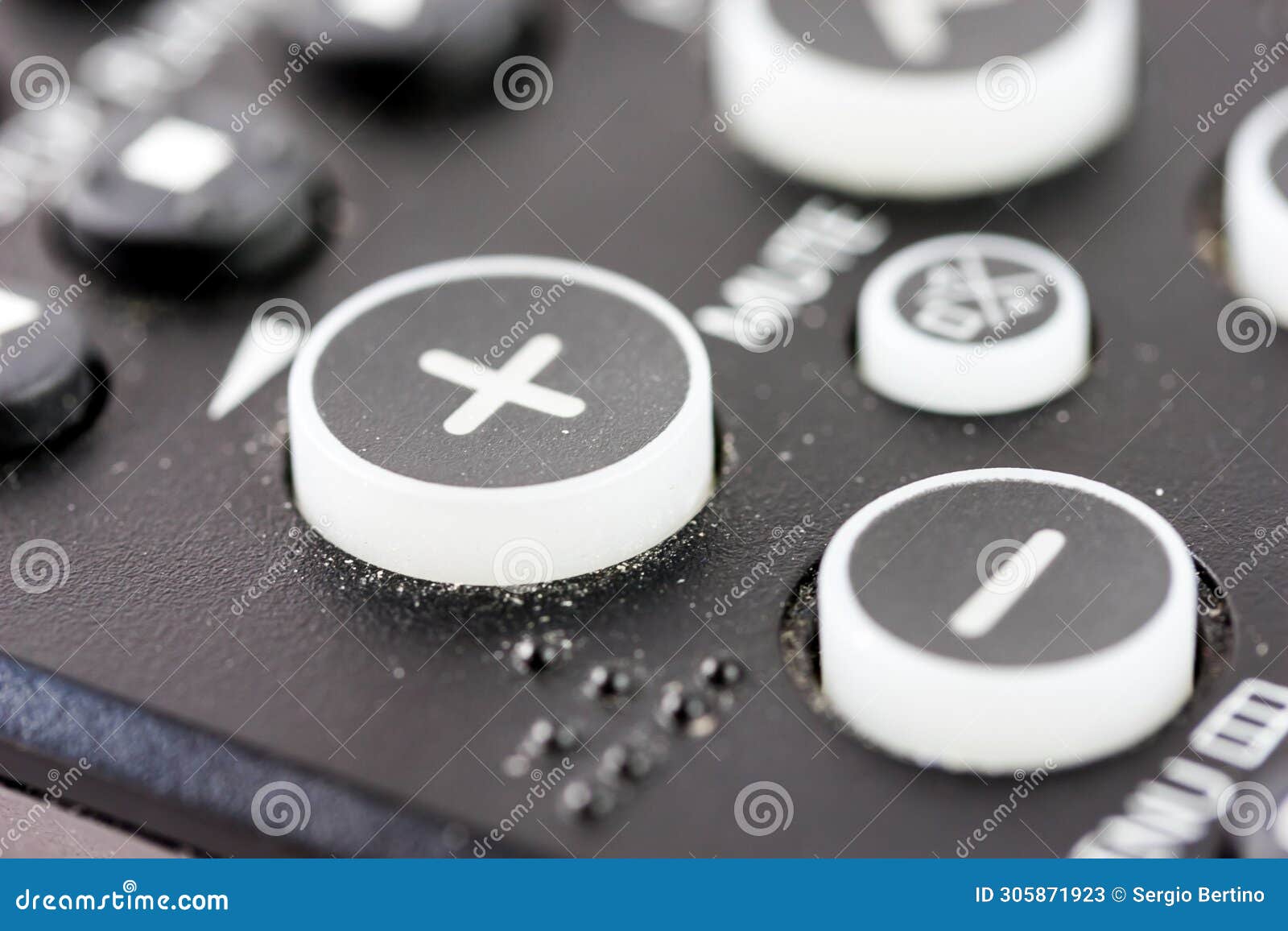 Volume Control Buttons on TV Remote Stock Image - Image of design ...