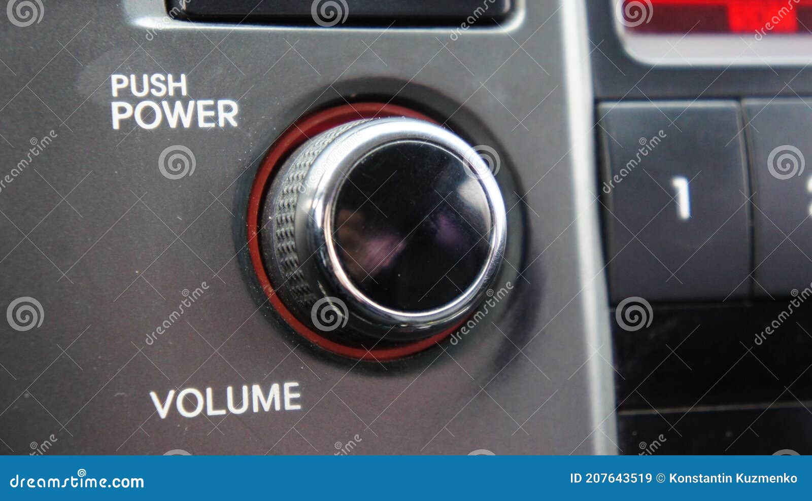 Volume Control in the Car, Volume Button. Stock Image - Image of ...