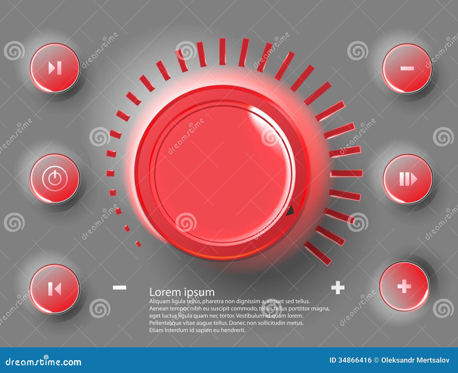 Volume control stock illustration. Illustration of player - 34866416
